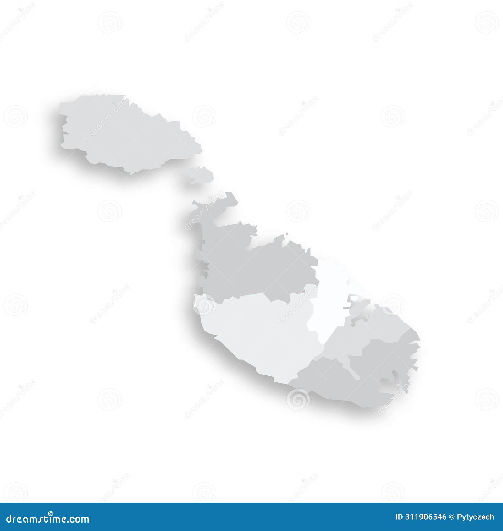 Malta Political Map Cartoon Vector | CartoonDealer.com #104653511