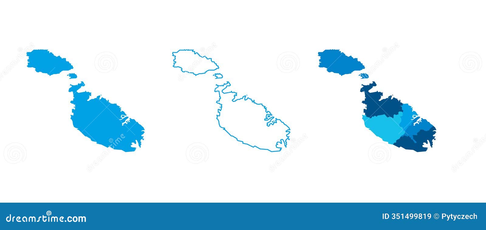 Malta Political Map Of Administrative Divisions Cartoon Vector ...
