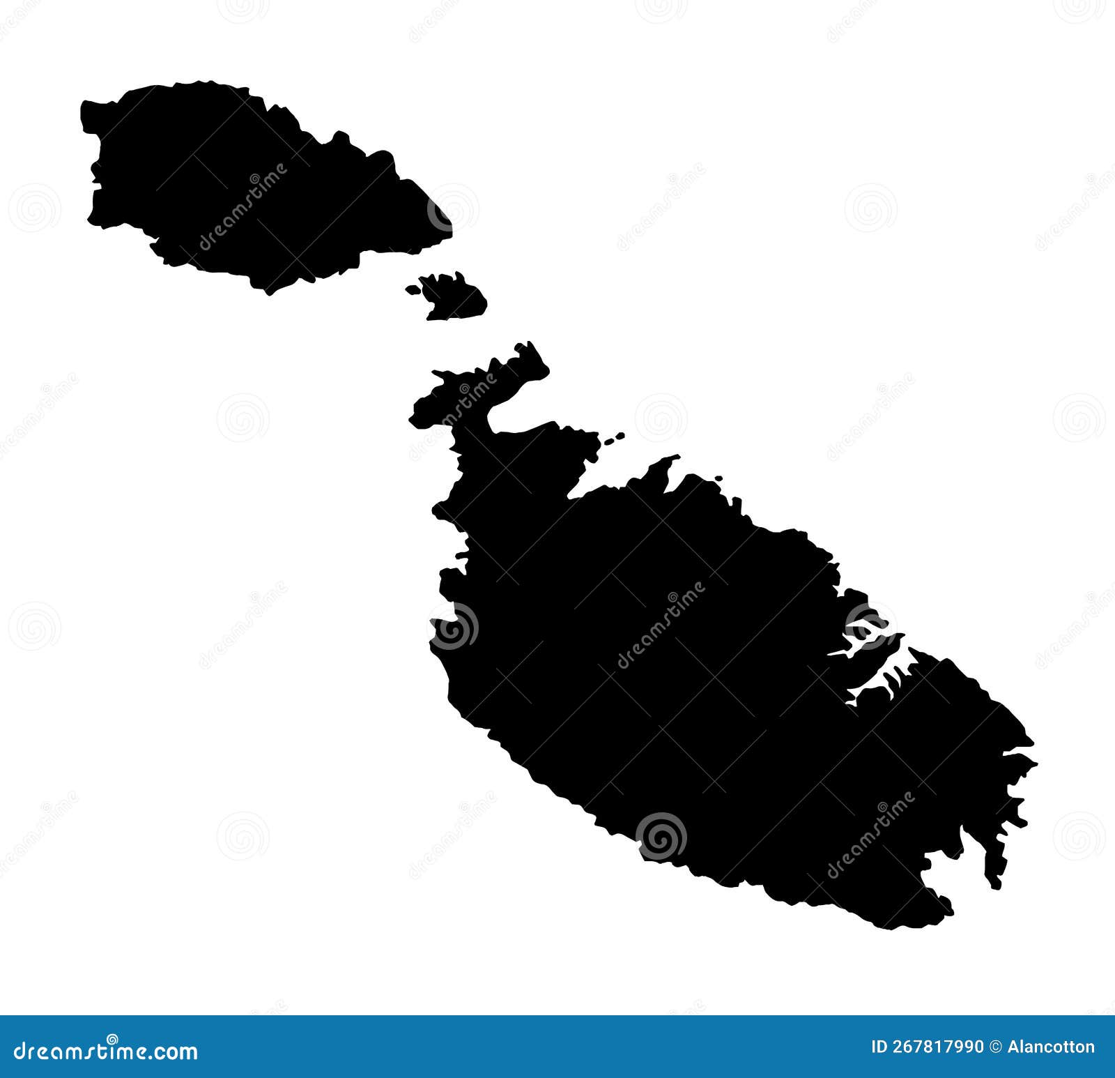 Malta Map Silhouette Postal Passport Stamp Round Vector Icon Seal Badge ...