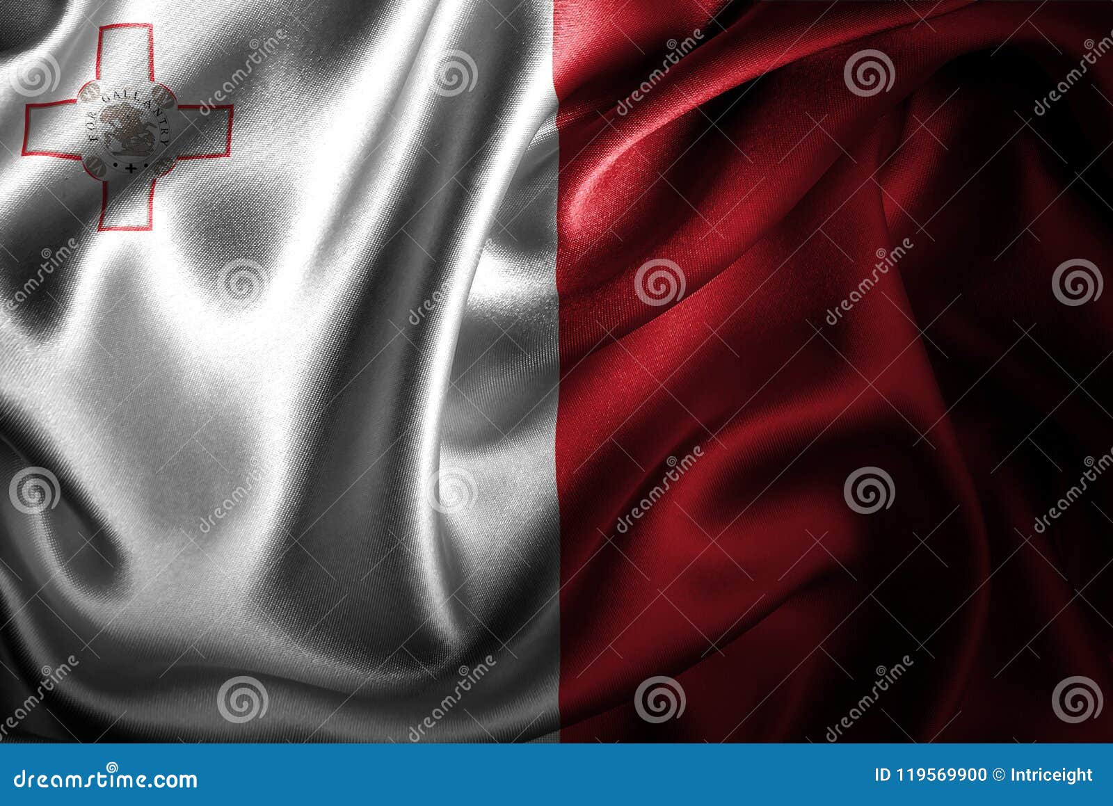 Malta Silk Satin Flag stock illustration. Illustration of banner ...