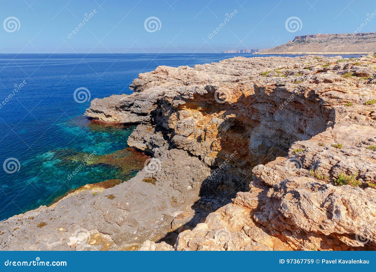 Malta., Typical, Landscape. Stock Image - Image of rocks, europe: 97367759
