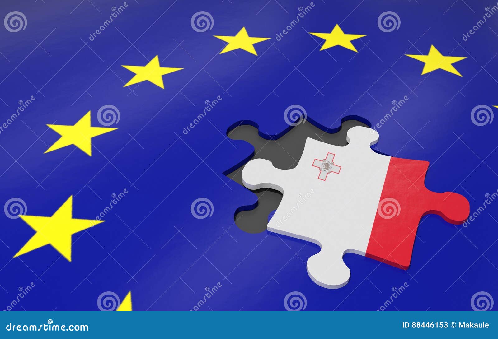 Malta y UE stock de ilustración. Ilustración de blanco - 88446153