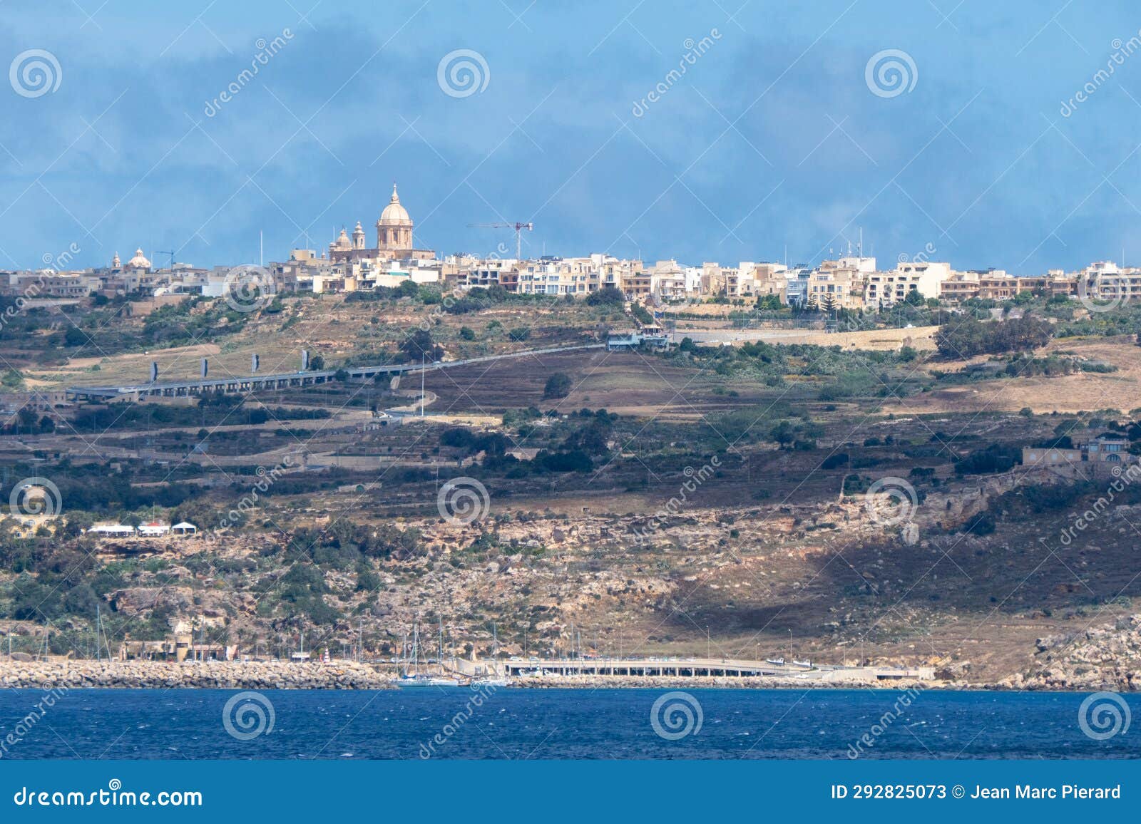 Malte, View of Gozo from a Ferry at Sea Stock Image - Image of vacation ...