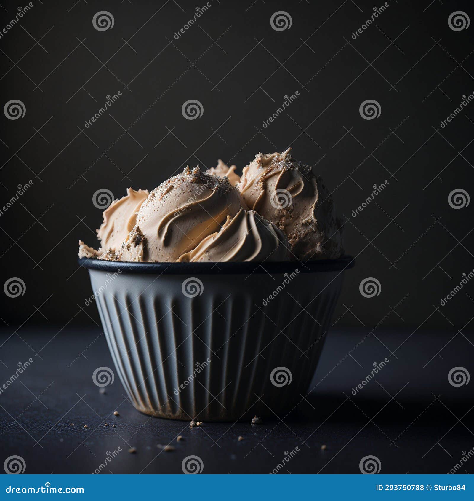 Malted Milk Ice Cream in a Cup Stock Photo - Image of food, vegetable ...