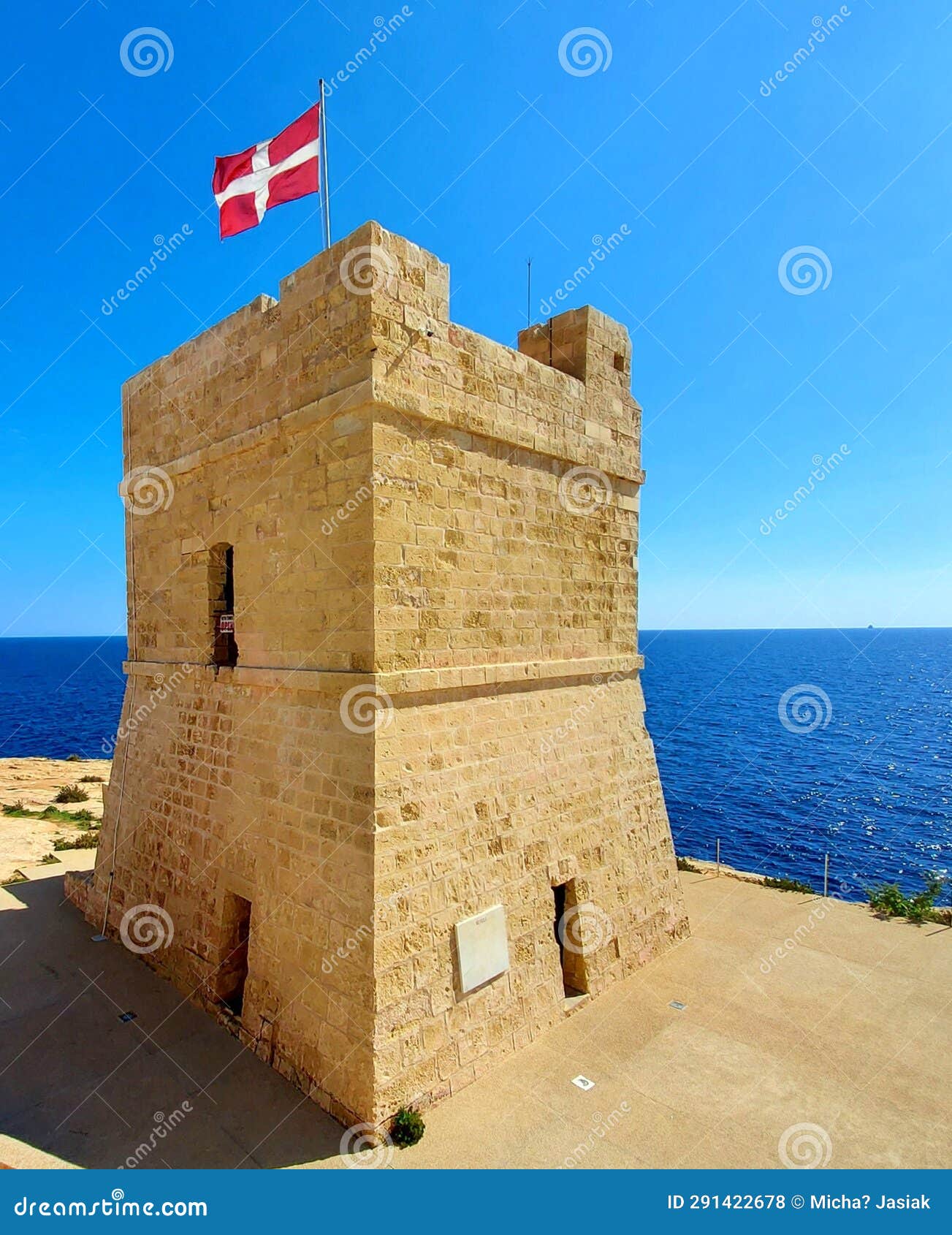 Maltese coast tower stock photo. Image of maltese, tourism - 291422678
