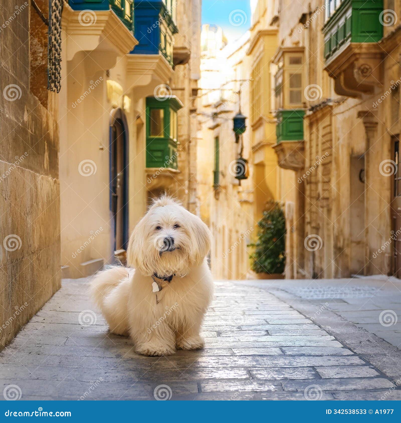 Maltese Dog in Malta, AI Generated Stock Illustration - Illustration of ...