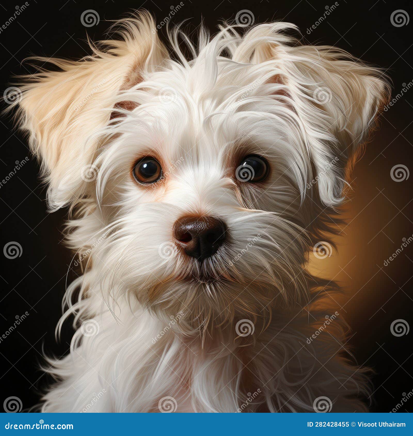 Maltese Dog, Portrait of Beautiful Dog Breeds Stock Illustration ...