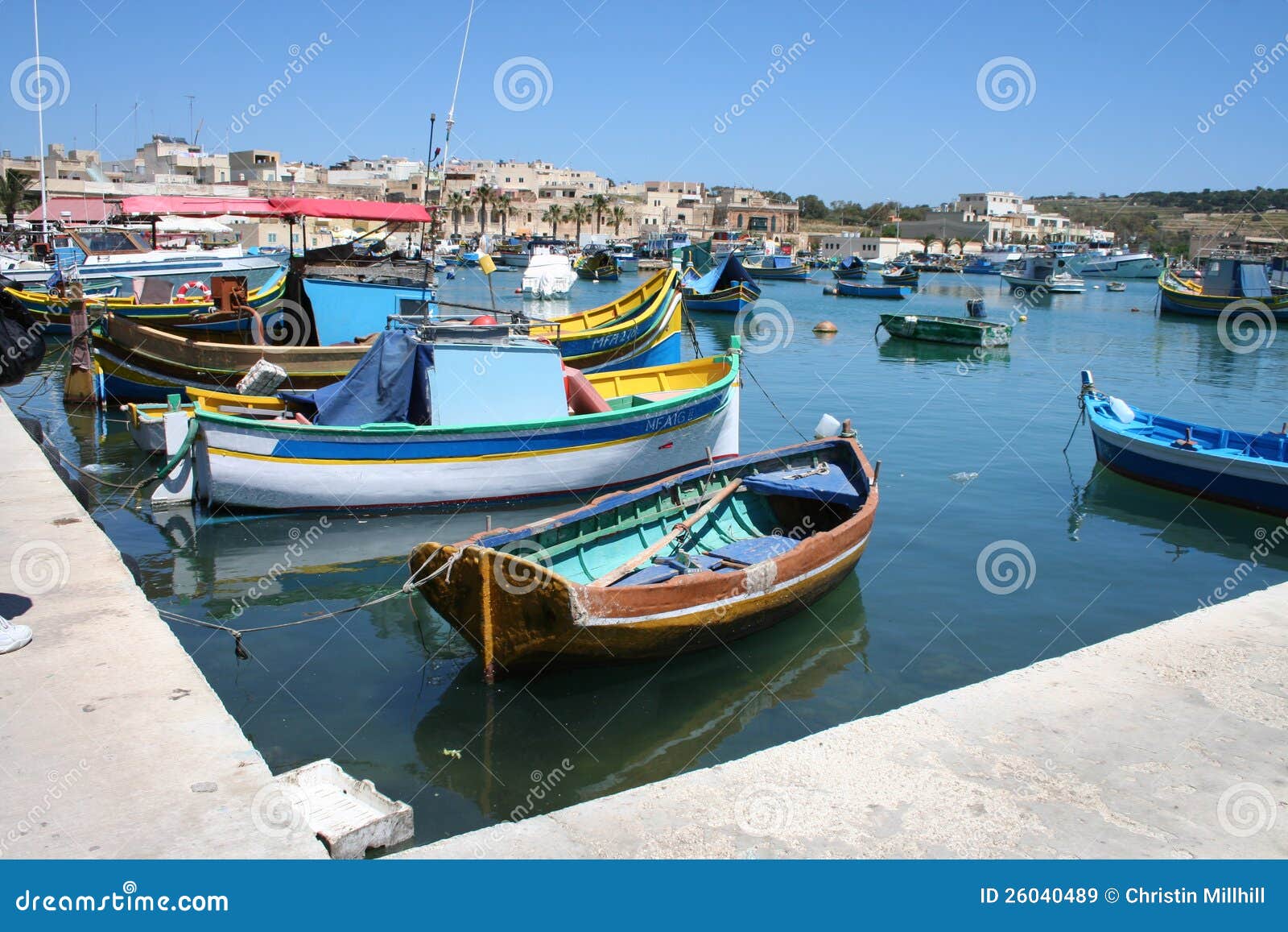 Maltese fishing boats editorial stock image. Image of ocean - 26040489