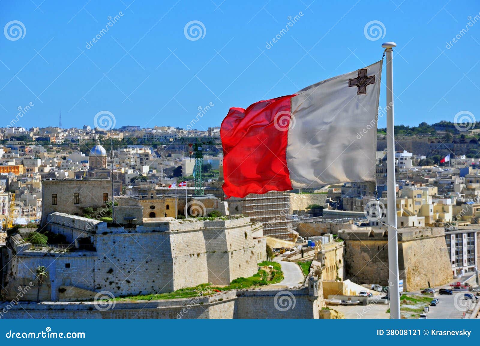 Maltese flag editorial photo. Image of travel, summer - 38008121