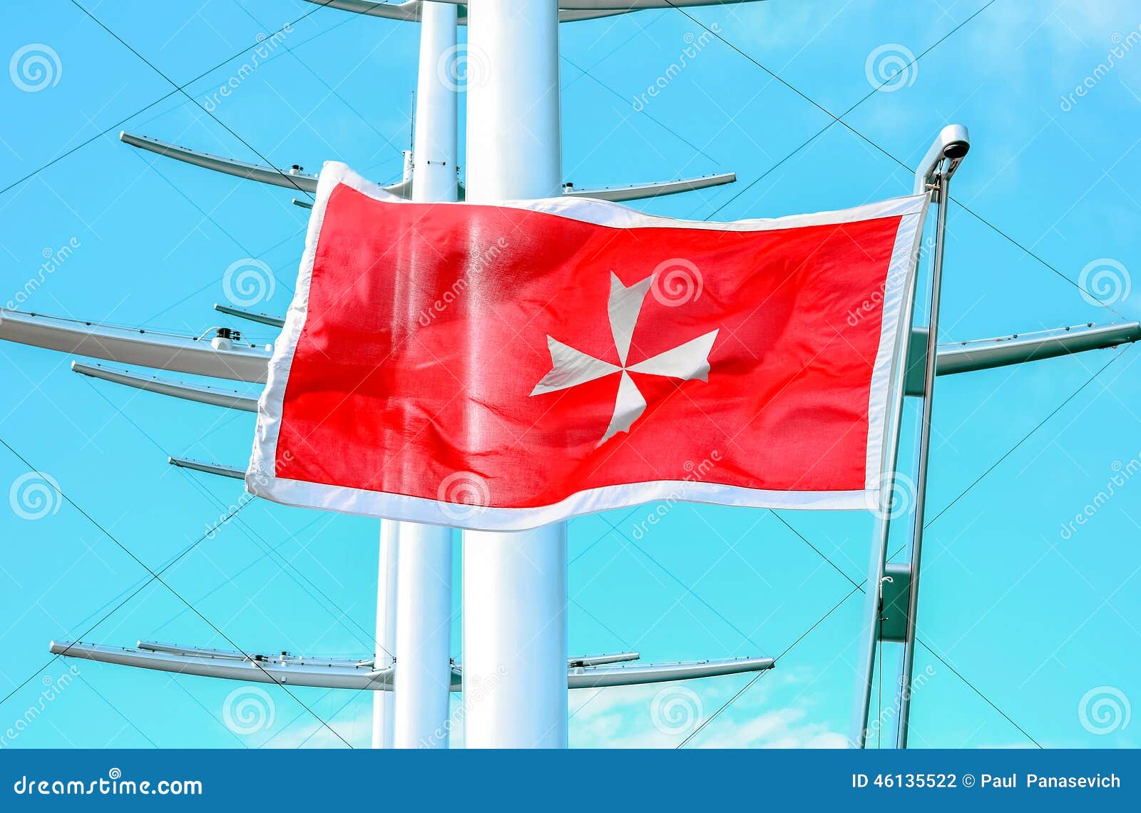 Maltese Flag stock photo. Image of ship, nautical, scene - 46135522