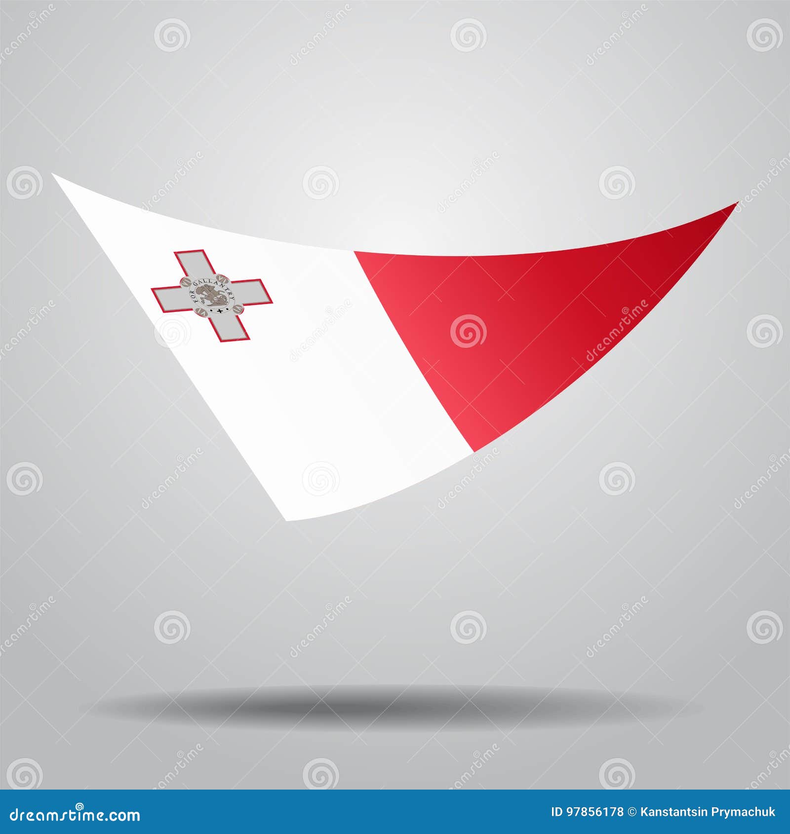 Maltese Flag Background Vector Illustration Stock Vector