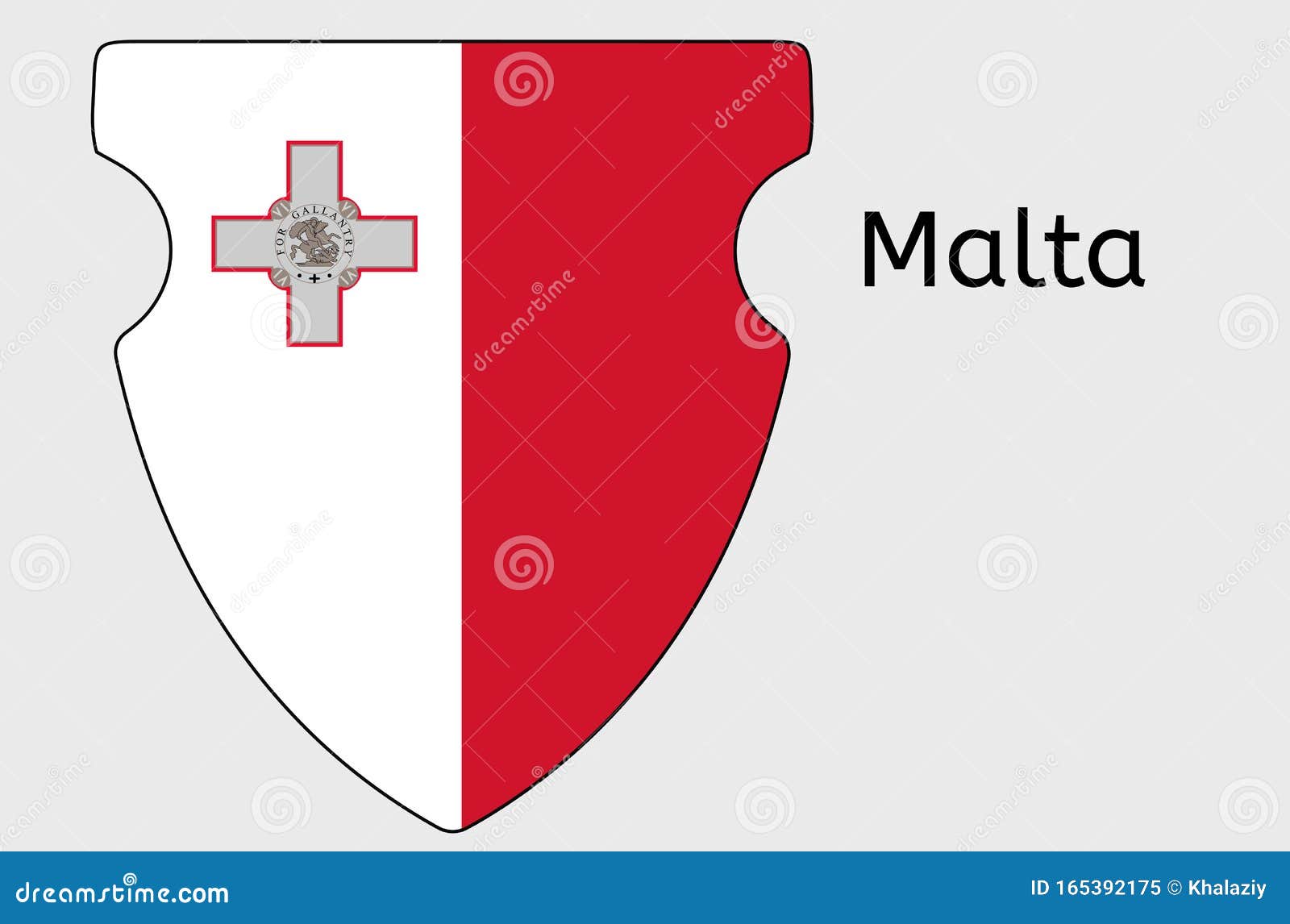 Maltese Flag Icon Malta Country Flag Vector Illustration Stock Vector