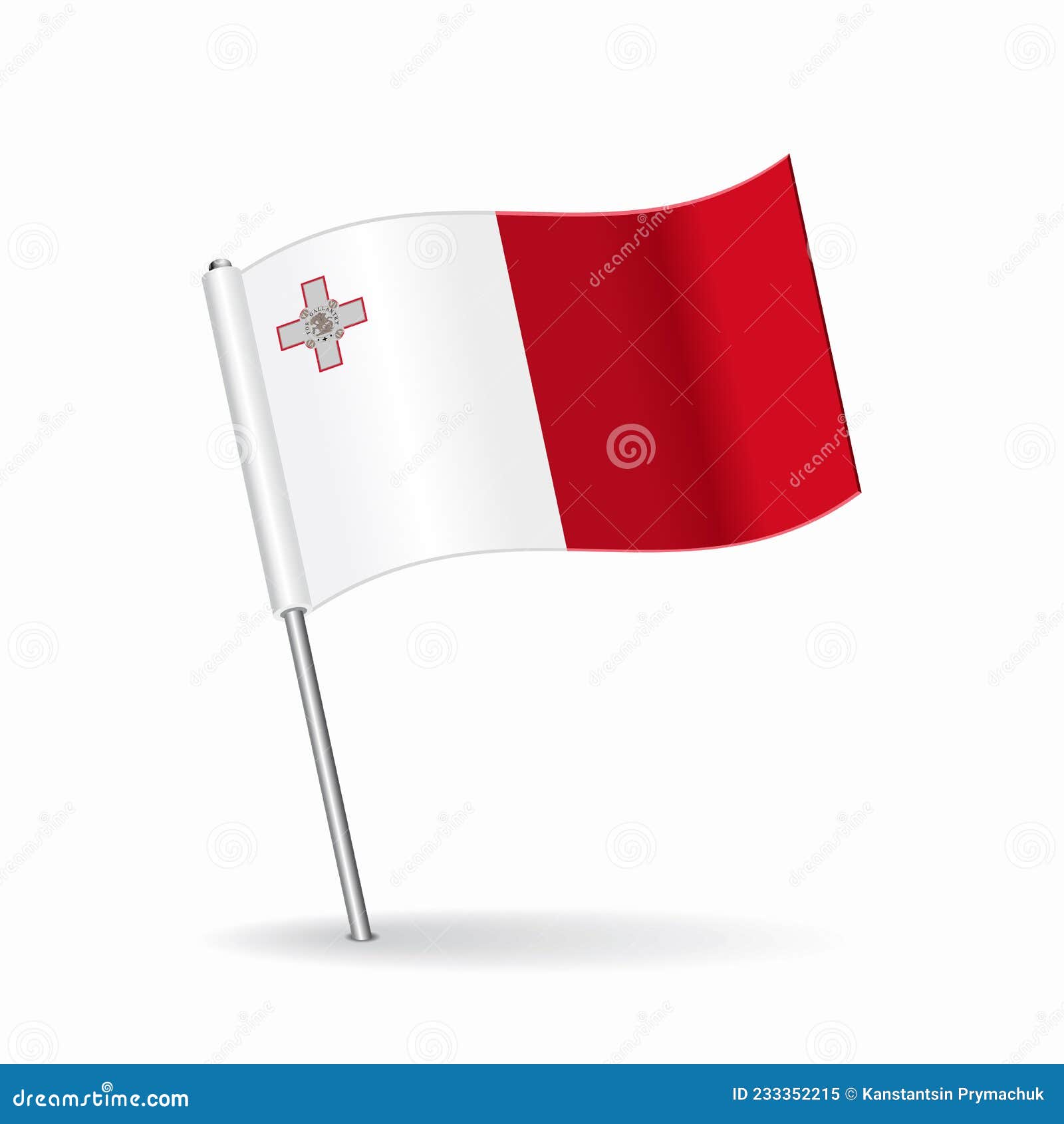 Maltese Flag Map Pointer Layout. Vector Illustration. Stock Vector ...