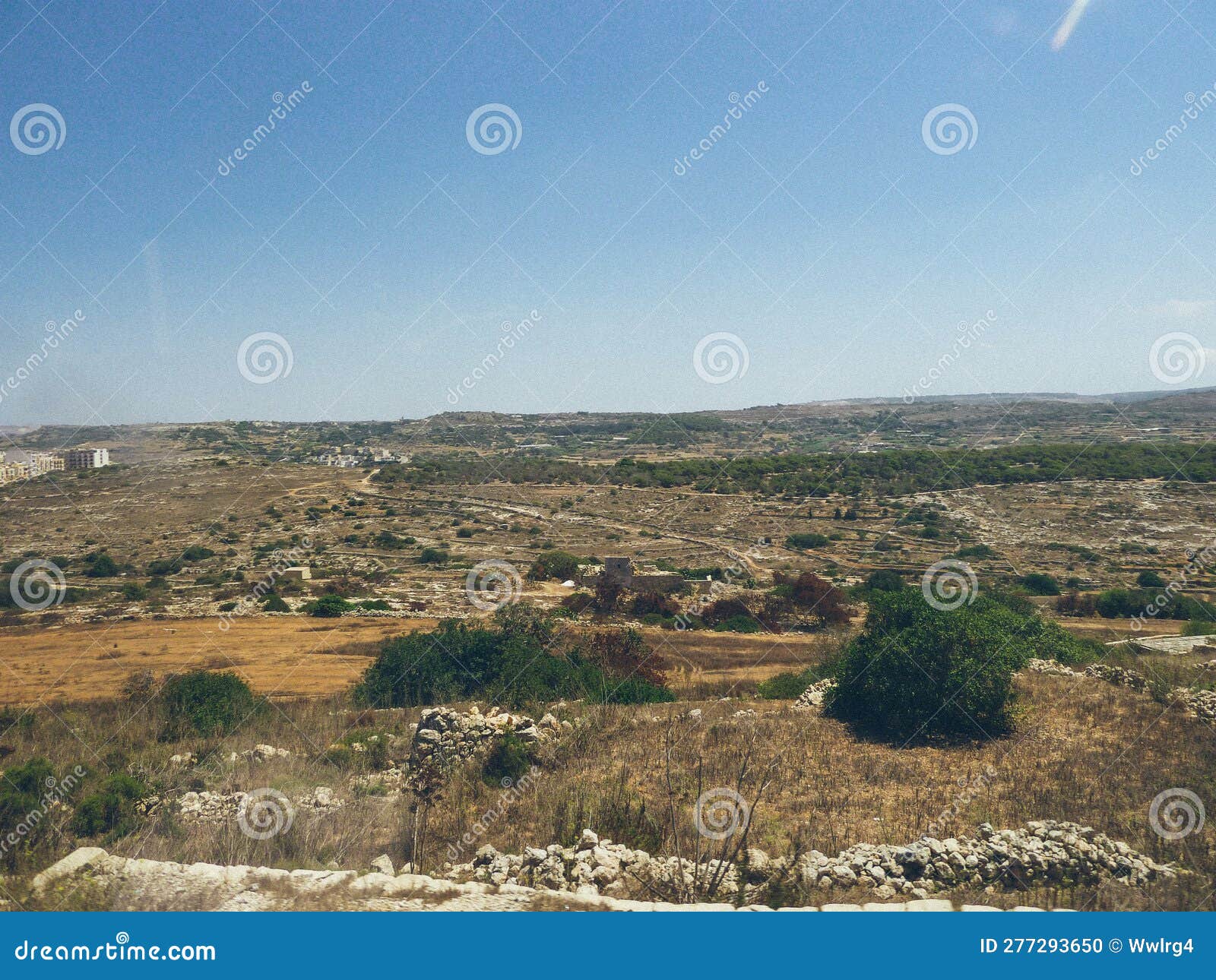 Maltese Inner Part with Fields Stock Photo - Image of geology ...