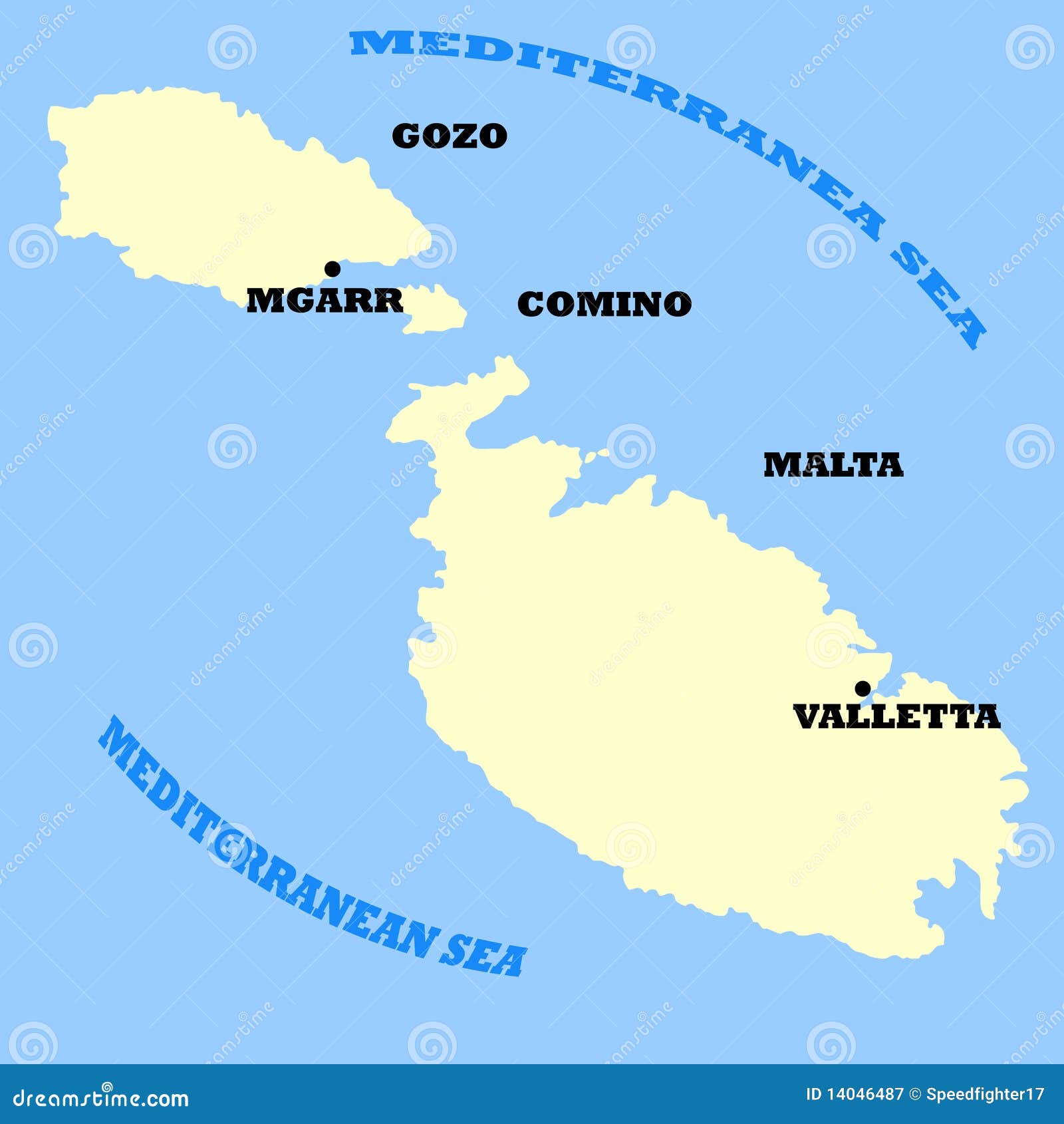 Maltese Islands Map