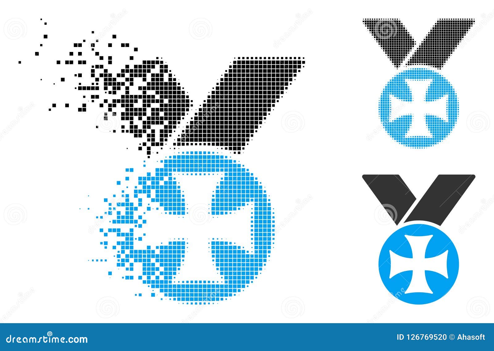 Fractured Dot Halftone Maltese Medal Icon Stock Vector - Illustration ... Fractured Dot Halftone Maltese Medal Icon Stock Vector - Illustration ...