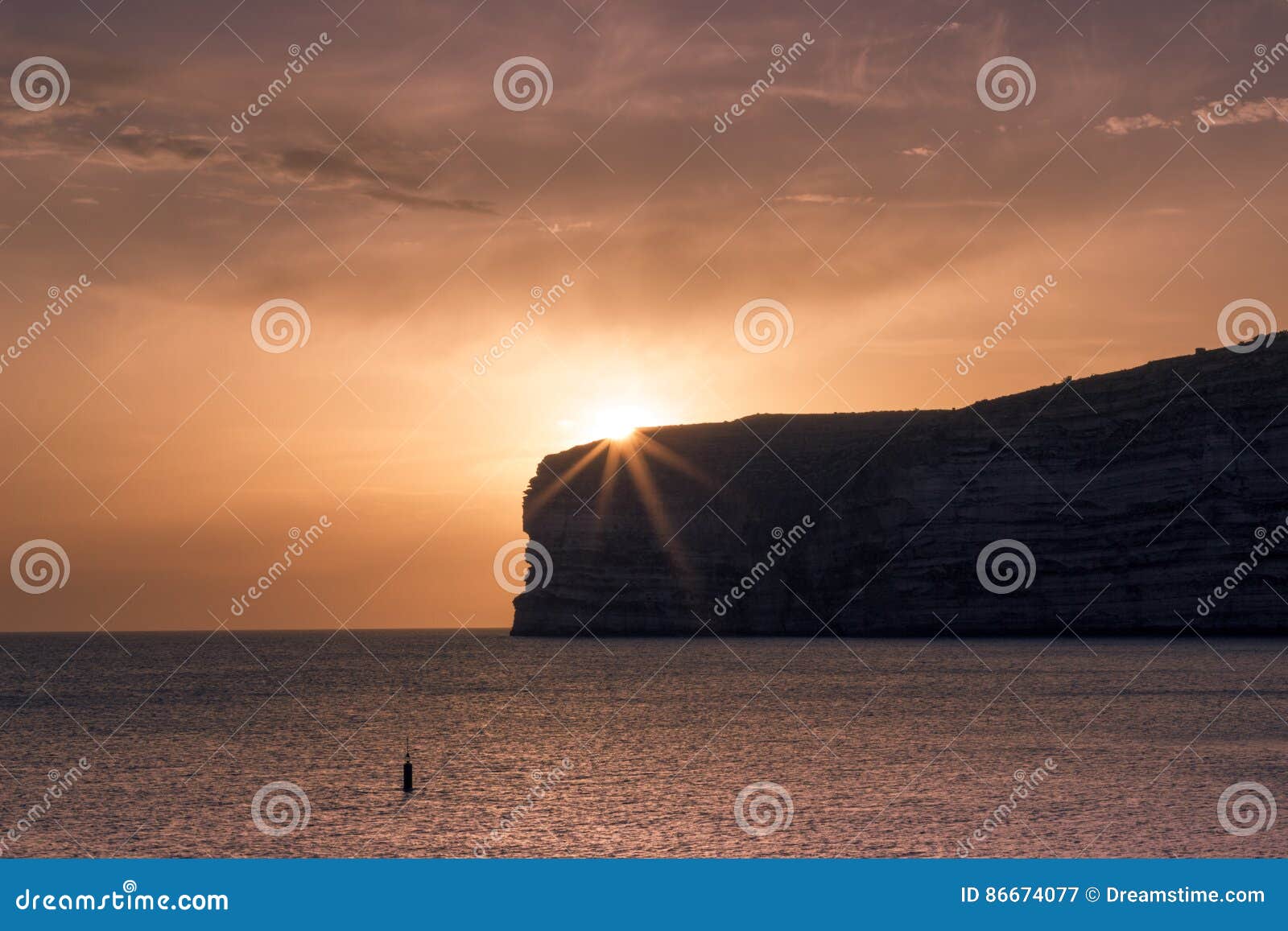 Maltese sunset stock image. Image of holiday, seascape - 86674077