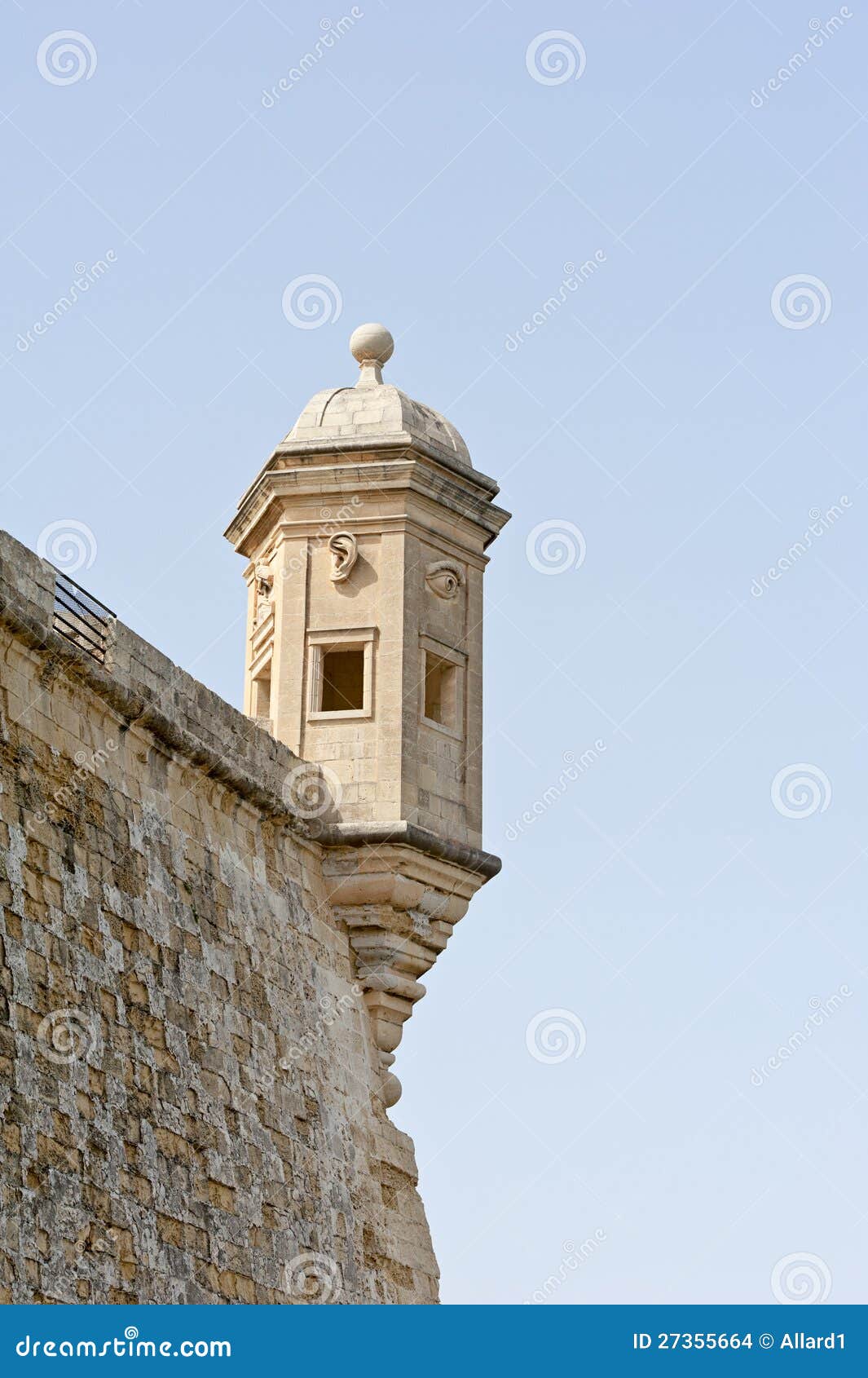 Maltese watchtower stock photo. Image of outdoors, tower - 27355664