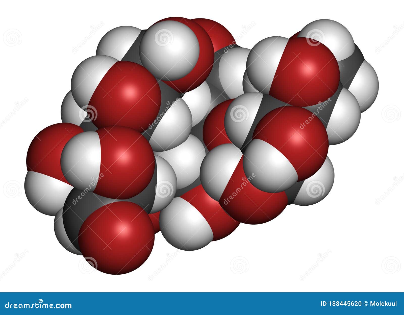 Maltodextrin Food Additive Molecule. Skeletal Formula. Royalty-Free ...