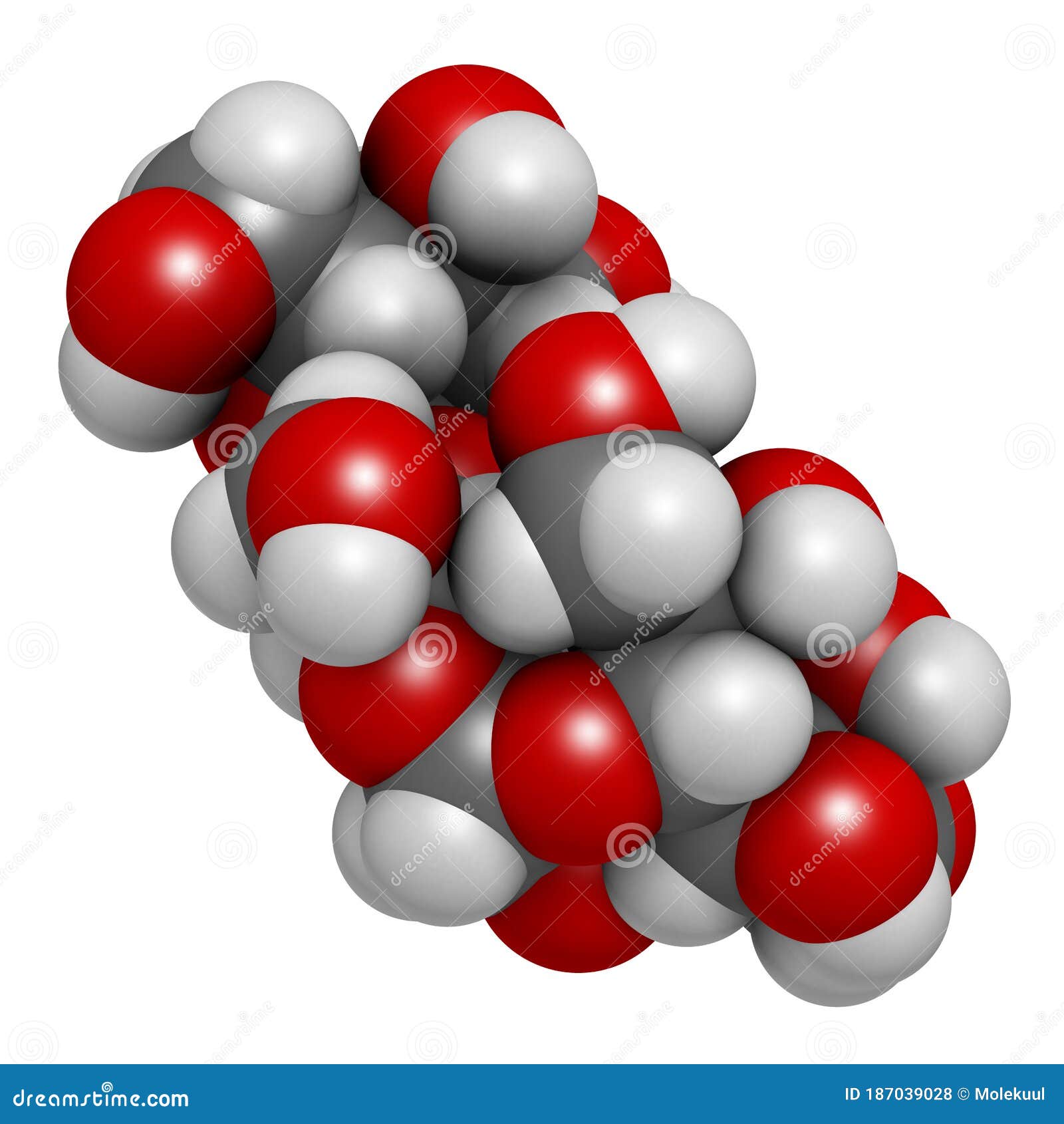 Maltodextrin Food Additive Molecule. 3D Rendering Stock Illustration ...