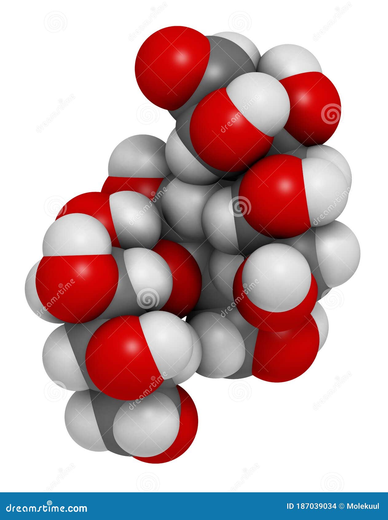 Maltodextrin Food Additive Molecule. 3D Rendering Stock Illustration ...