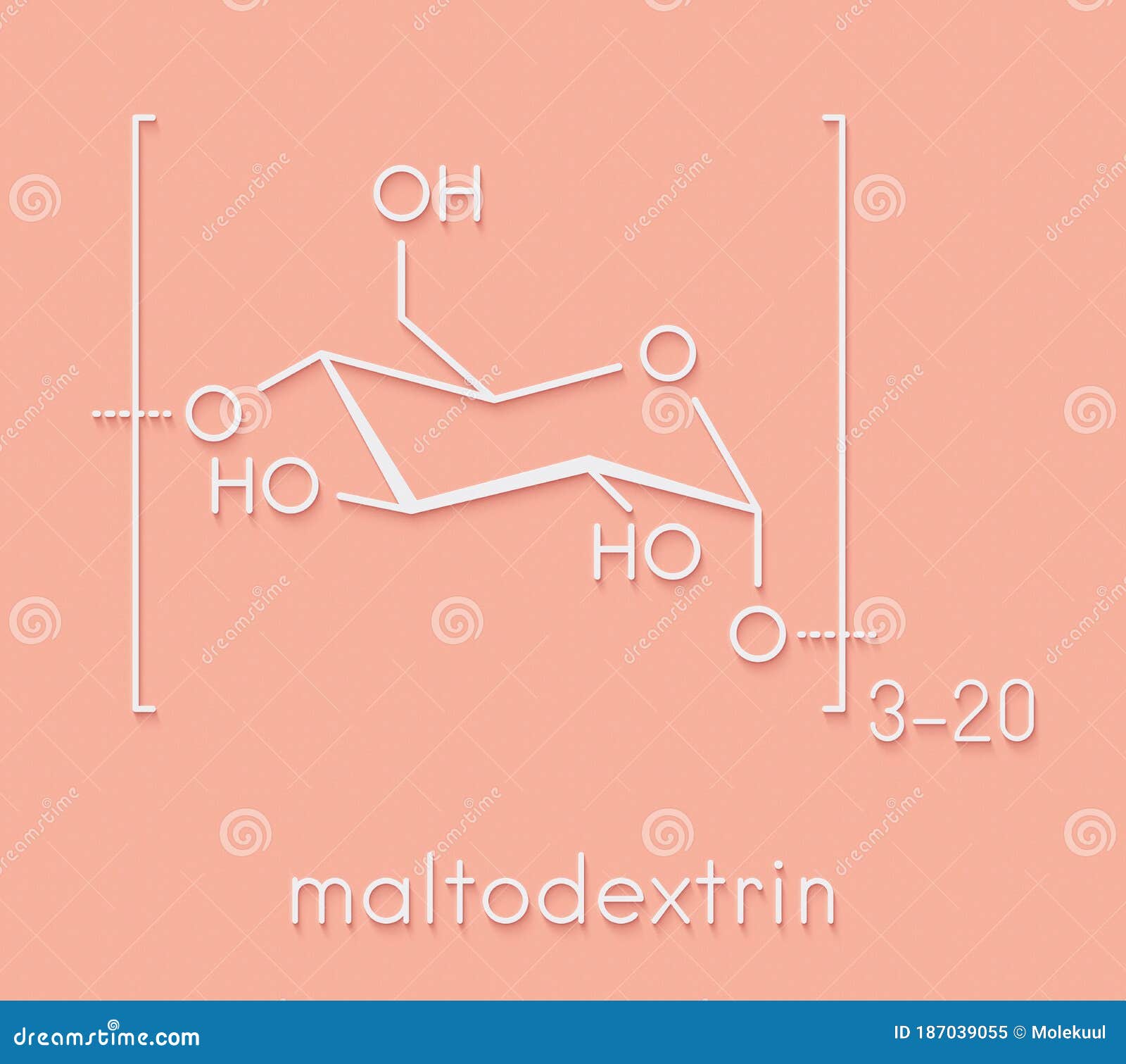 Maltodextrin Food Additive Molecule. Atoms Are Represented As Spheres ...