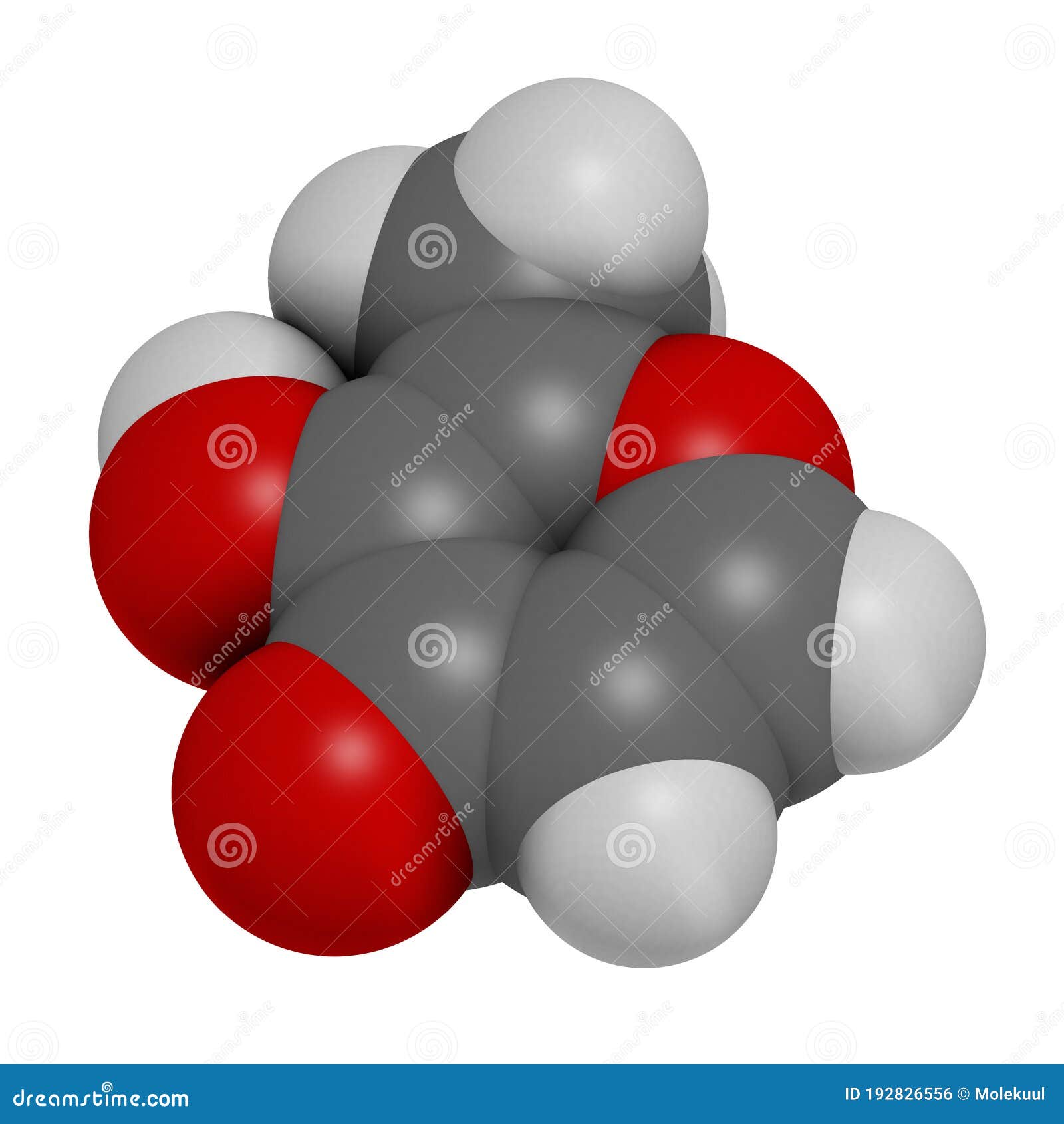 Maltol Food Additive Molecule E636. 3D Rendering Stock Photo ...