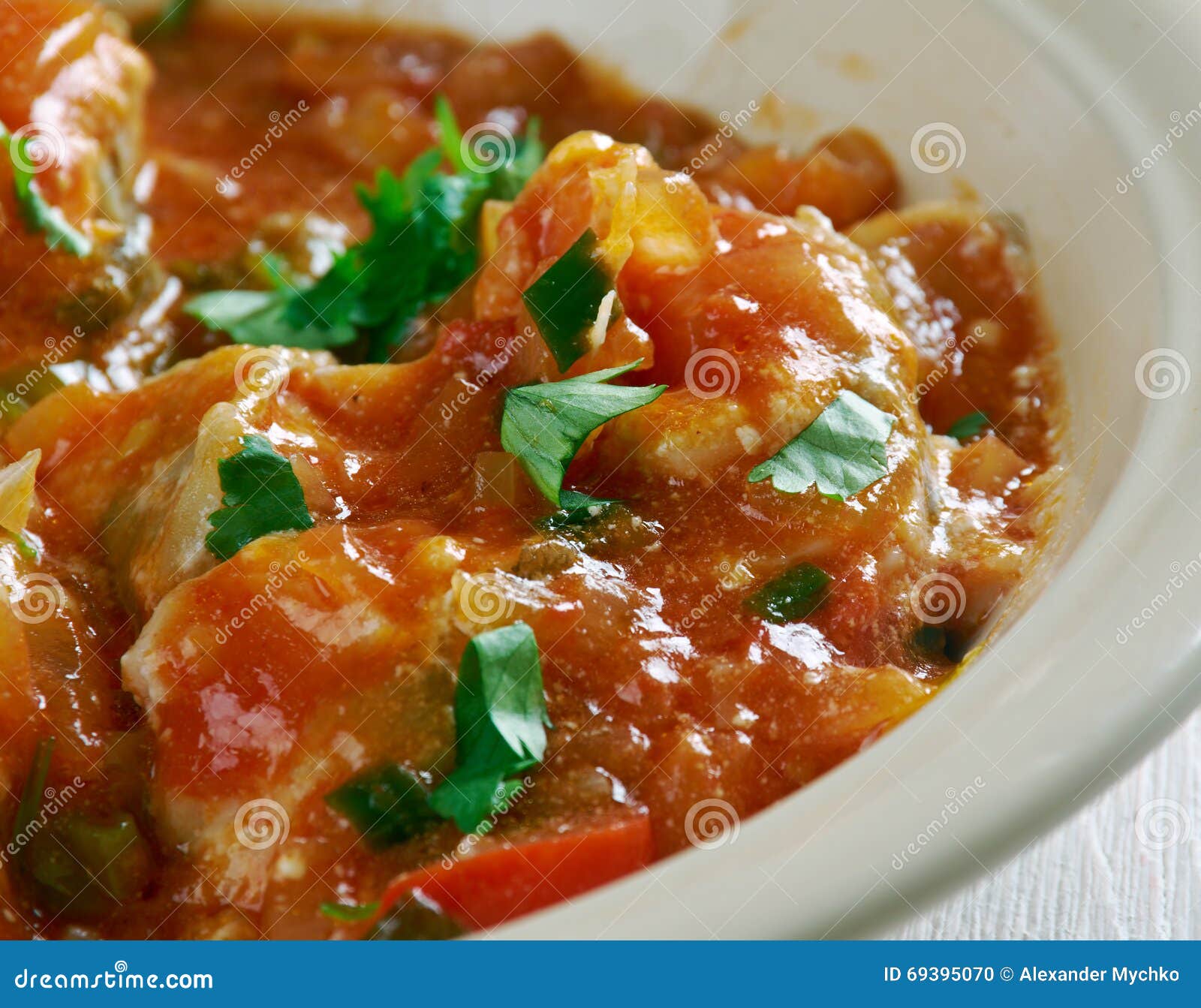 Sri Lankan Fish Curry, Thora Malu Close Up On A Plate. Vertical Royalty ...