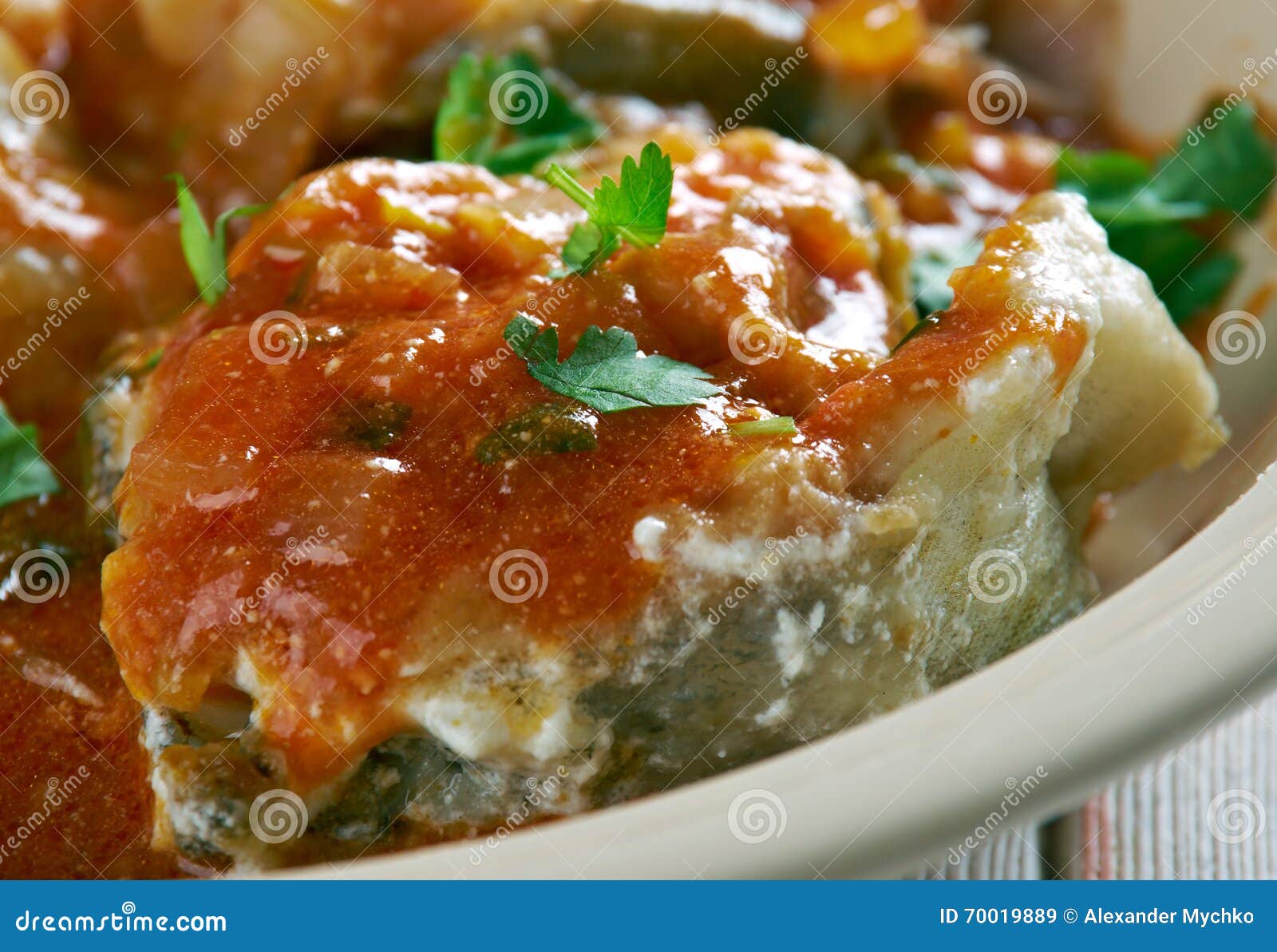Sri Lankan Fish Curry, Thora Malu Close Up On A Plate. Vertical Royalty ...