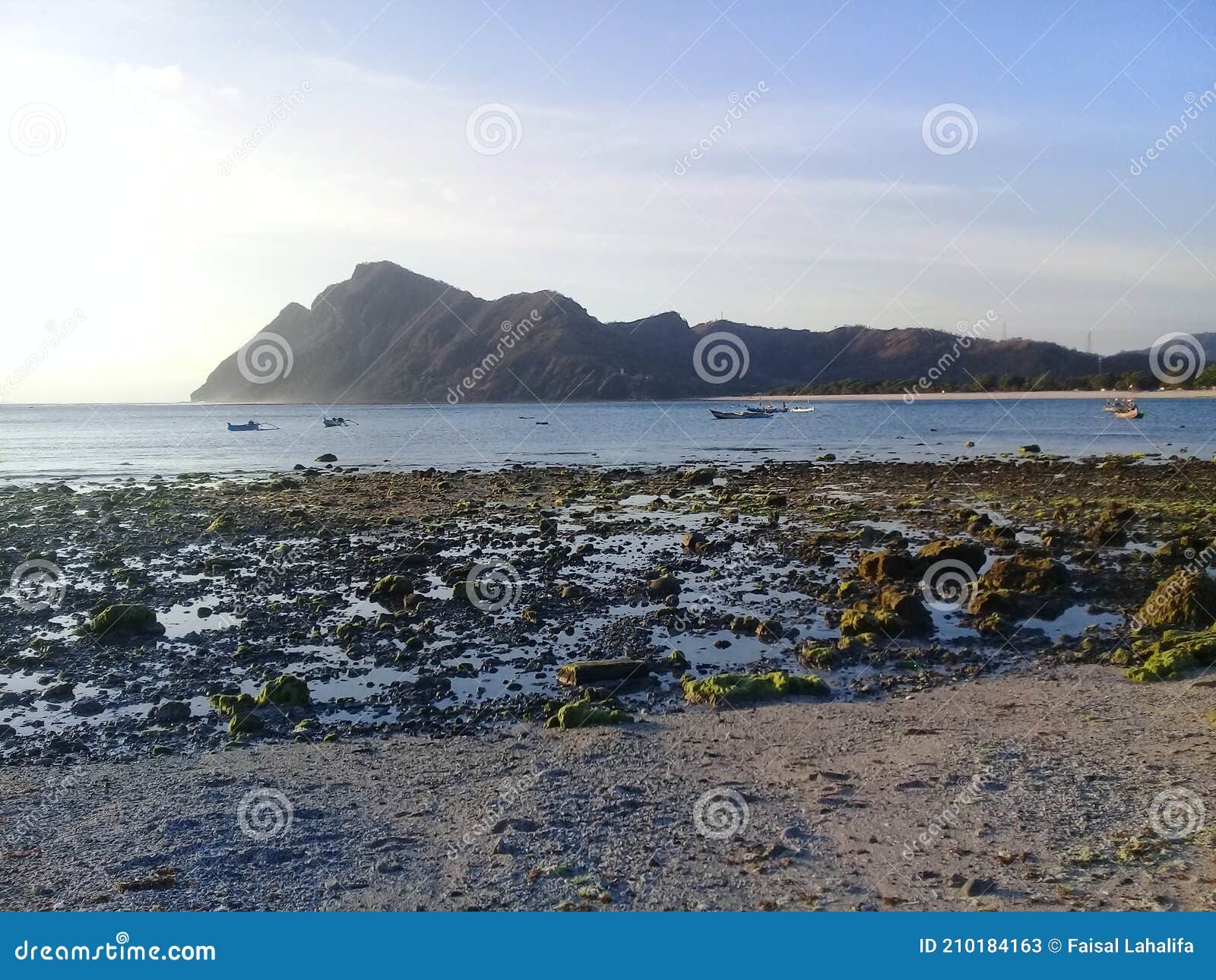 Maluk Beach at the Afternoon Stock Image - Image of reflection ...