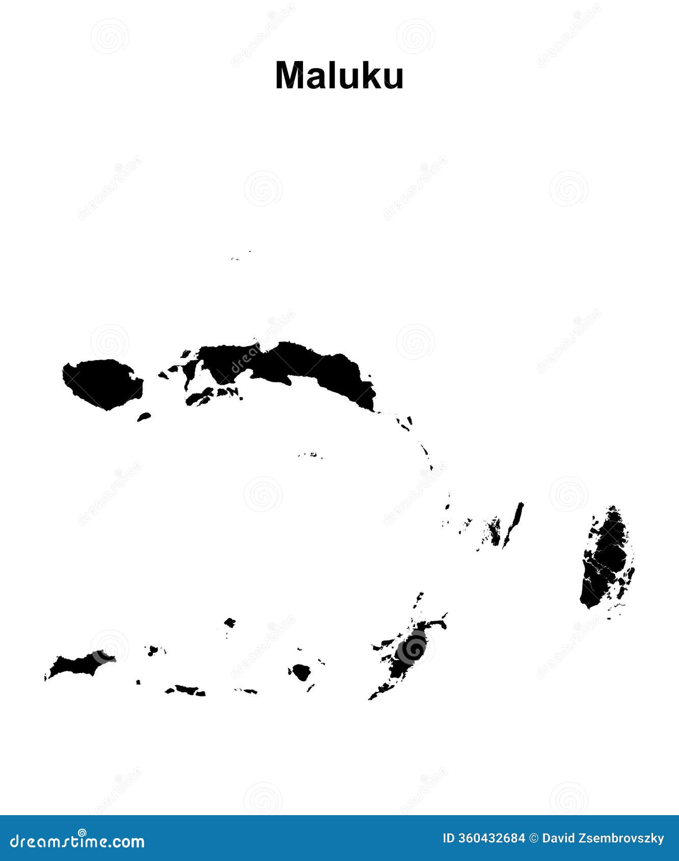 Blank Map Maluku Province Of Indonesia. High Quality Map Maluku With ...