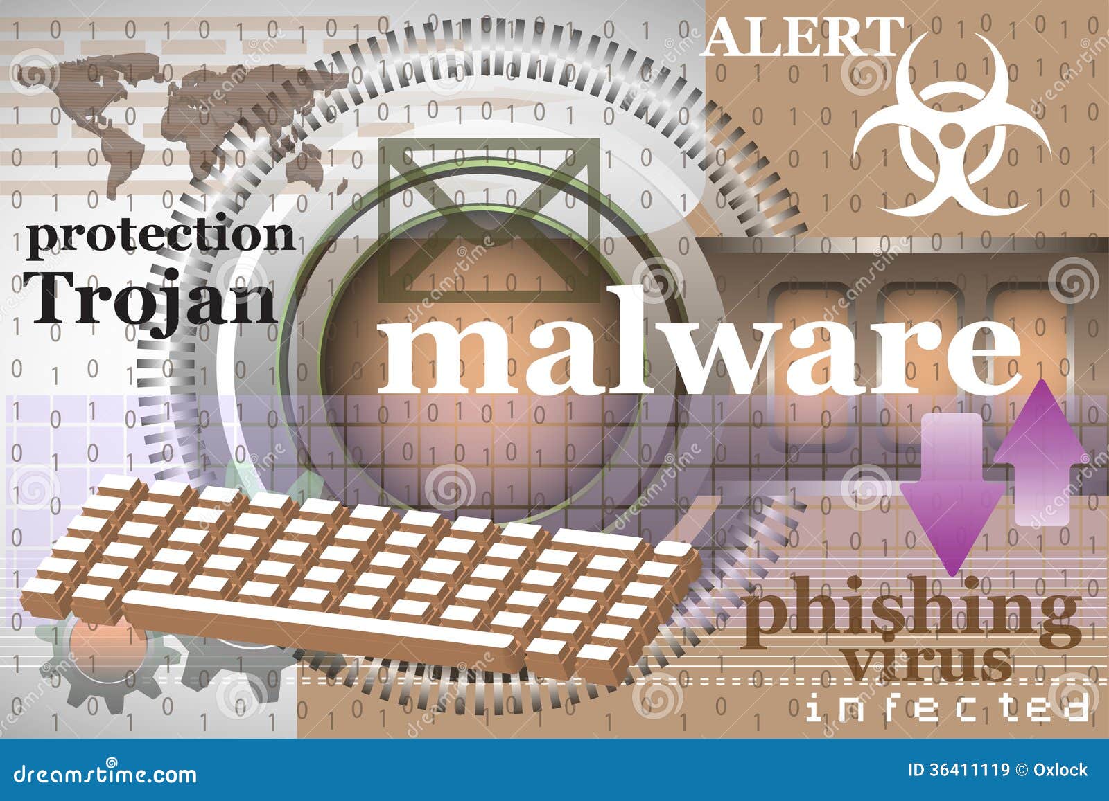 Malware vector illustratie. Illustration of hakker, toegang - 36411119