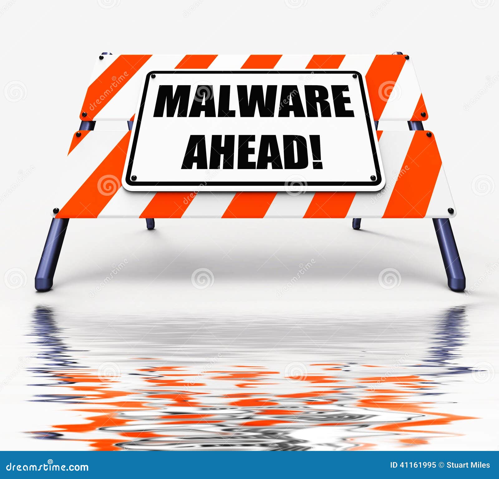 Malware Ahead Displays Malicious Danger for Computer Future Stock ...