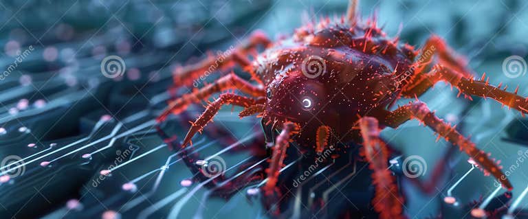 Malware Attack. Cybersecurity Threat Concept Stock Illustration ...