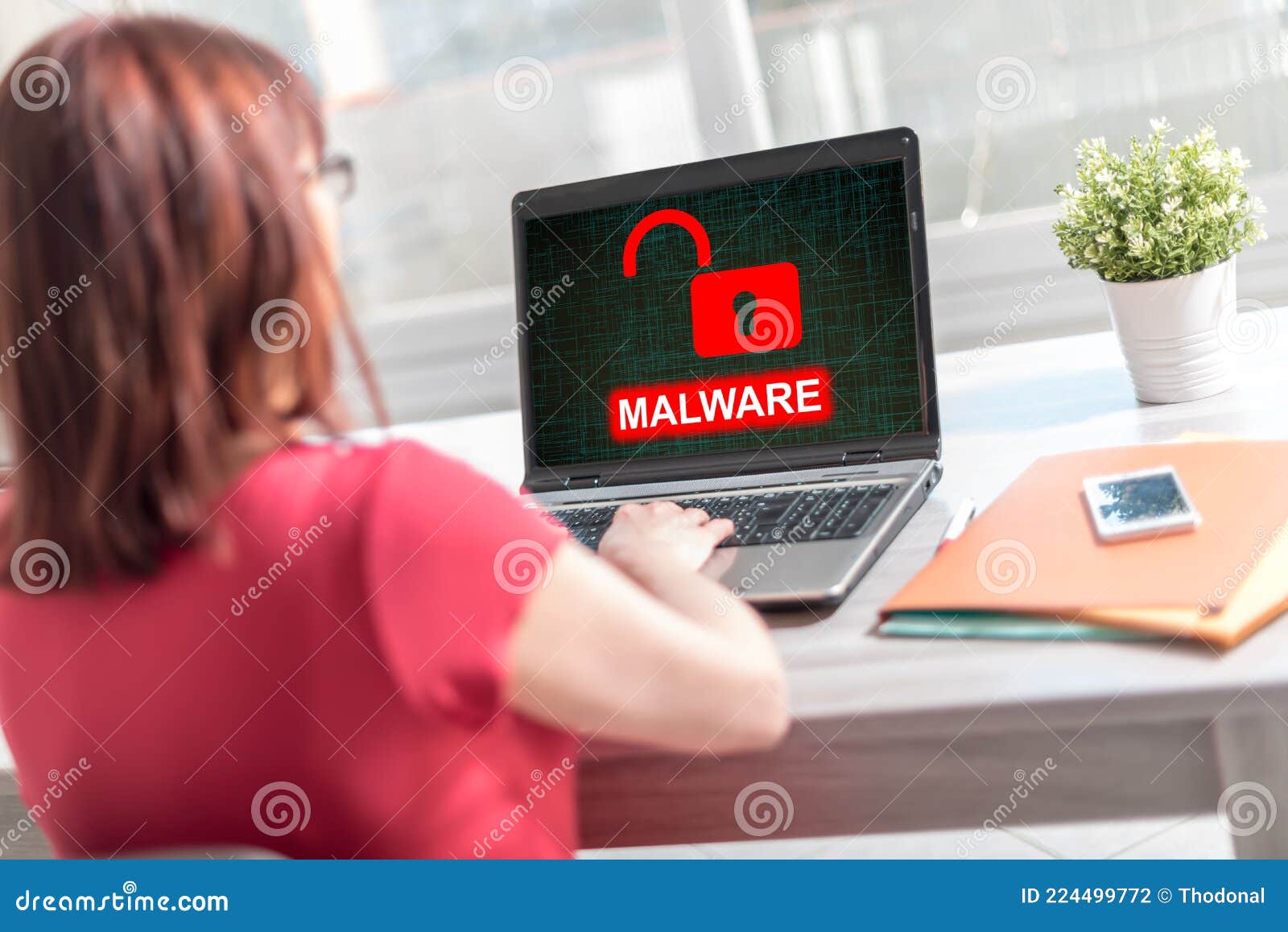 Malware Concept on a Laptop Screen Stock Photo - Image of trojan ...