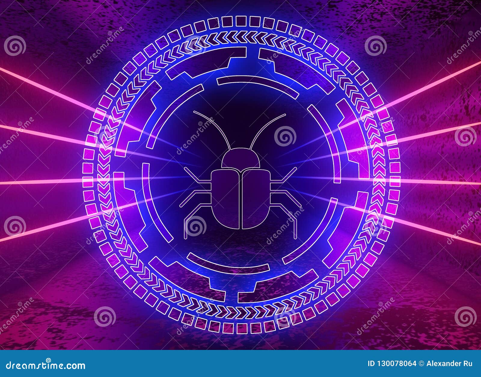 Malware Concept. a Virus Program. 3d, Render, Stock Illustration ...
