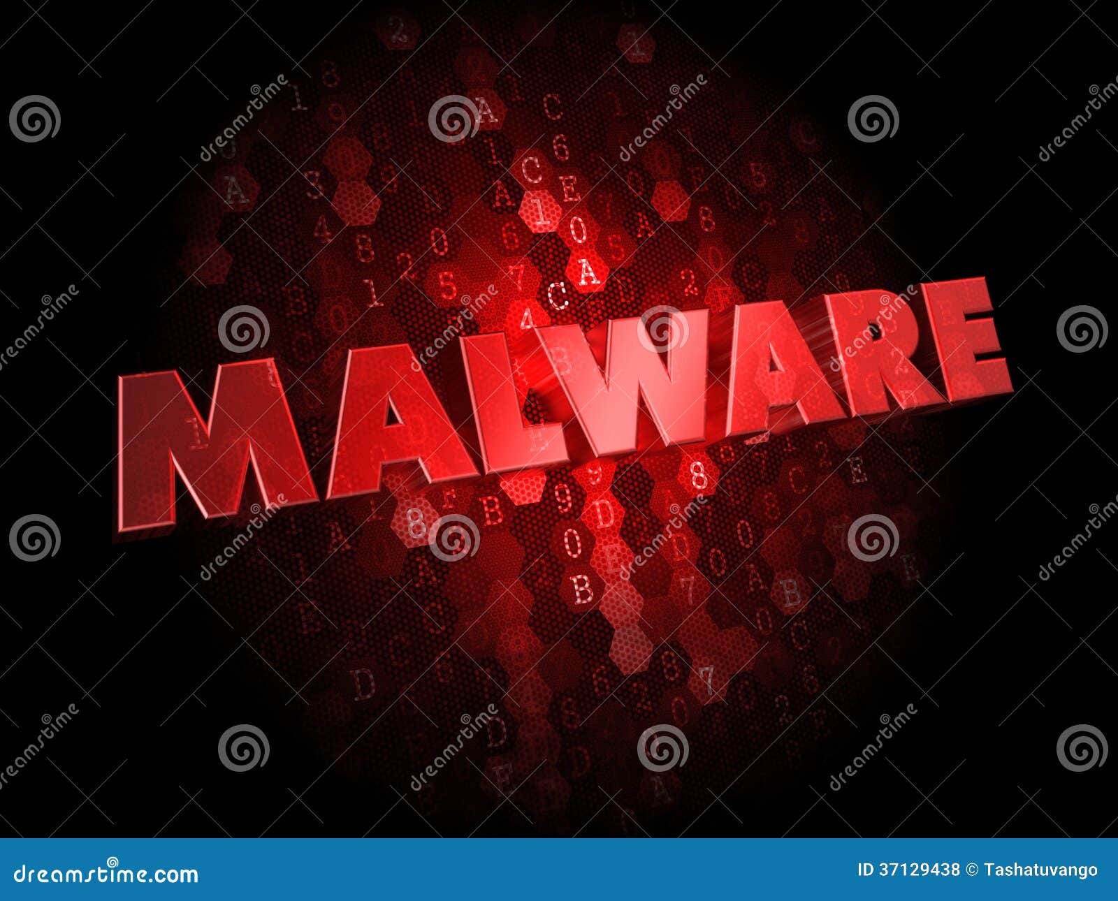 Malware on Dark Digital Background. Stock Illustration - Illustration ...