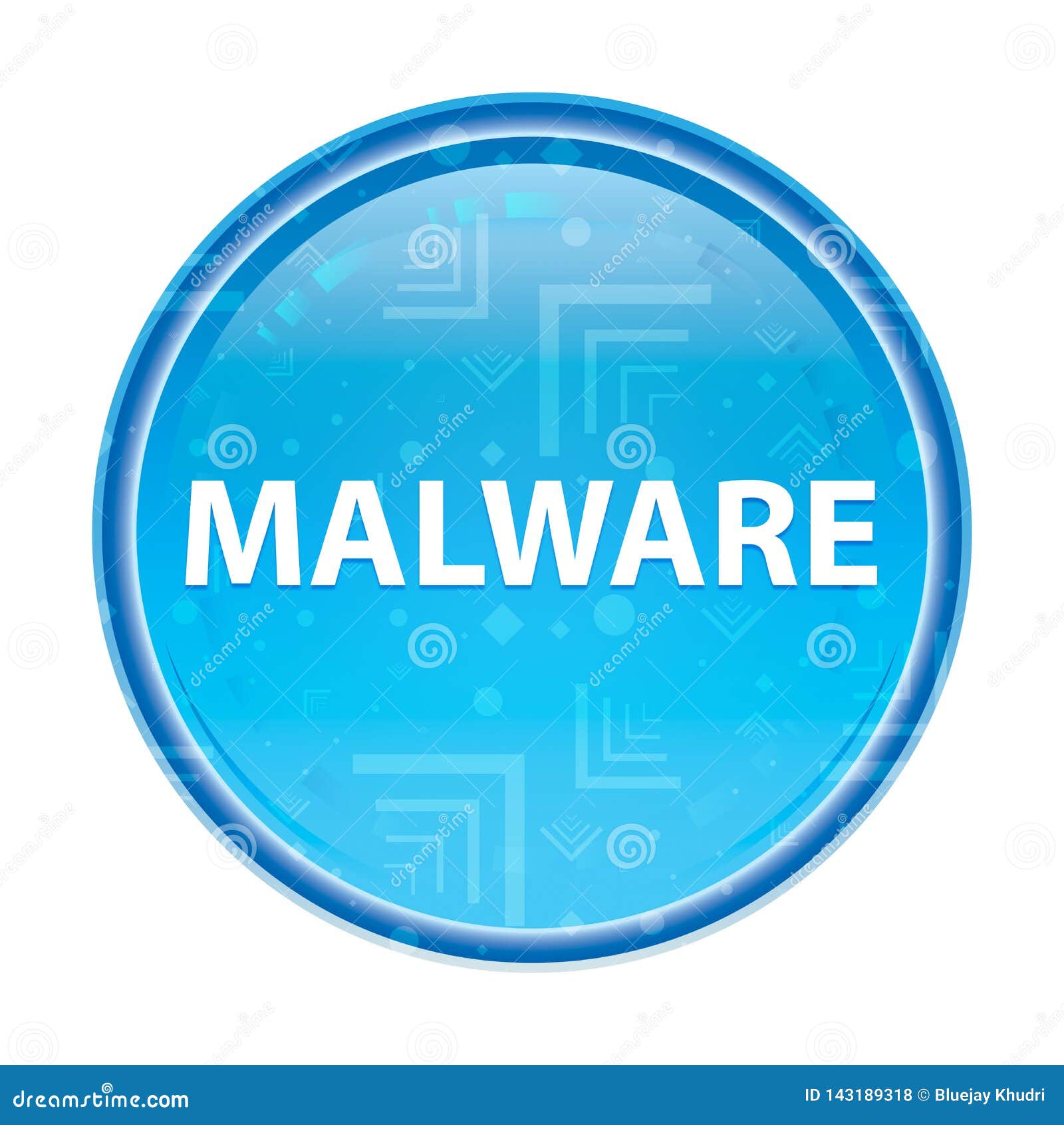 Malware Floral Blue Round Button Stock Illustration - Illustration of ...