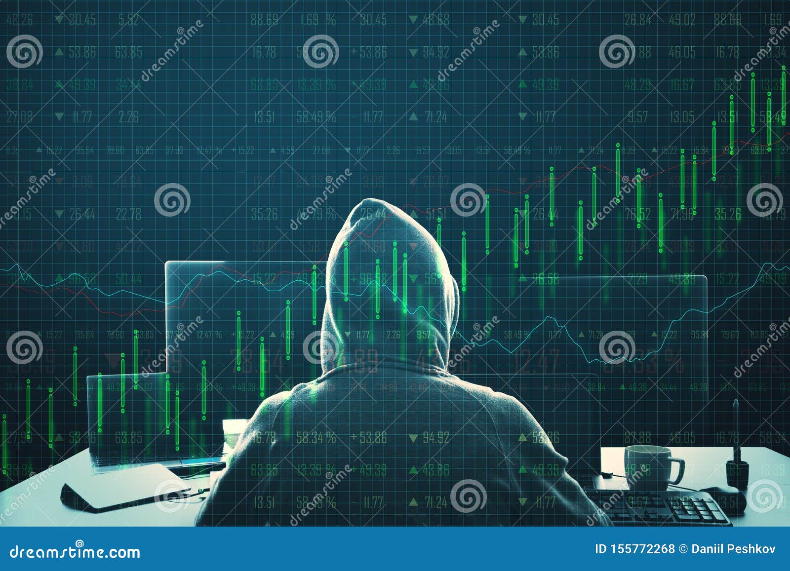 Malware and Hacking Concept with Hacker Stock Photo - Image of broker ...