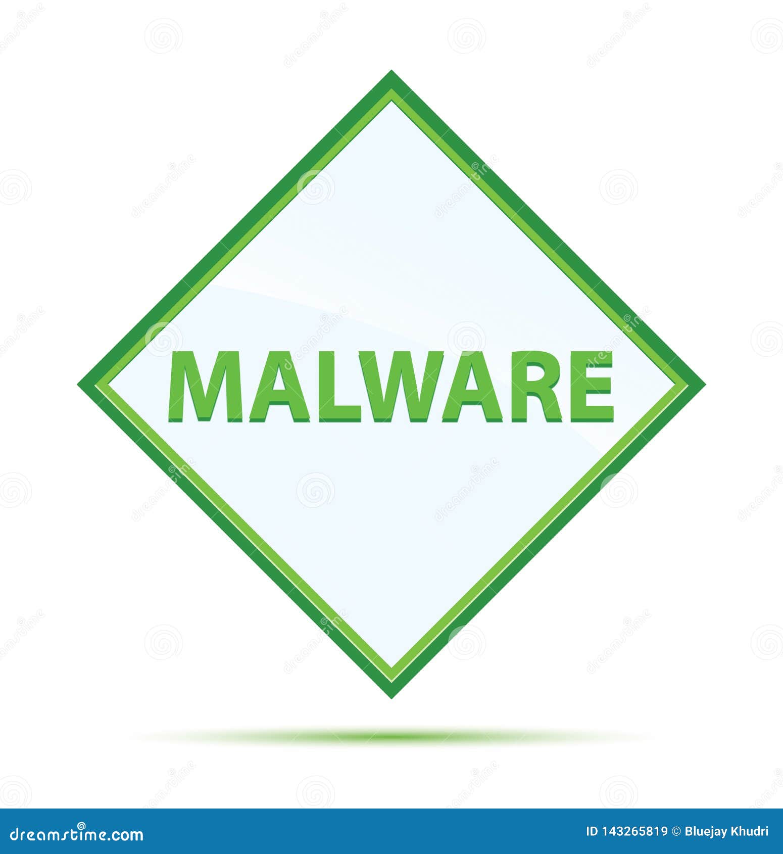 Malware Modern Abstract Green Diamond Button Stock Illustration ...