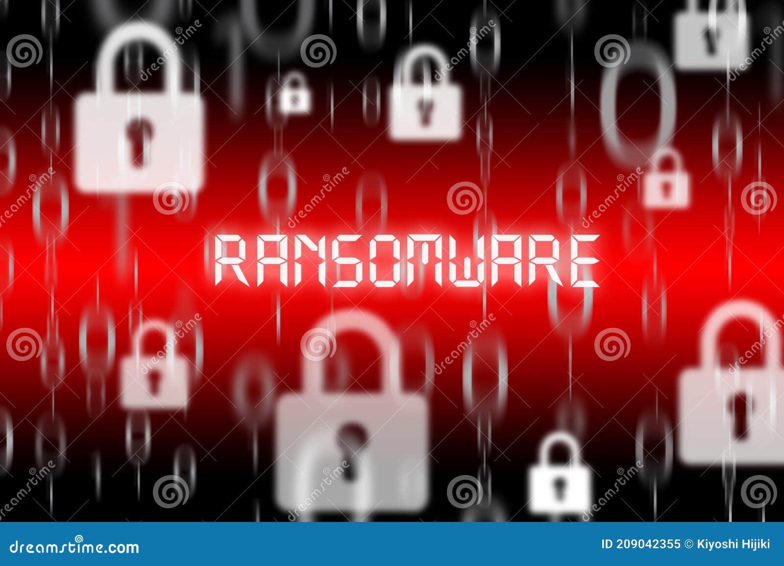 Malware, Ransomware and Virus Infected Alert on Red Screen Background ...