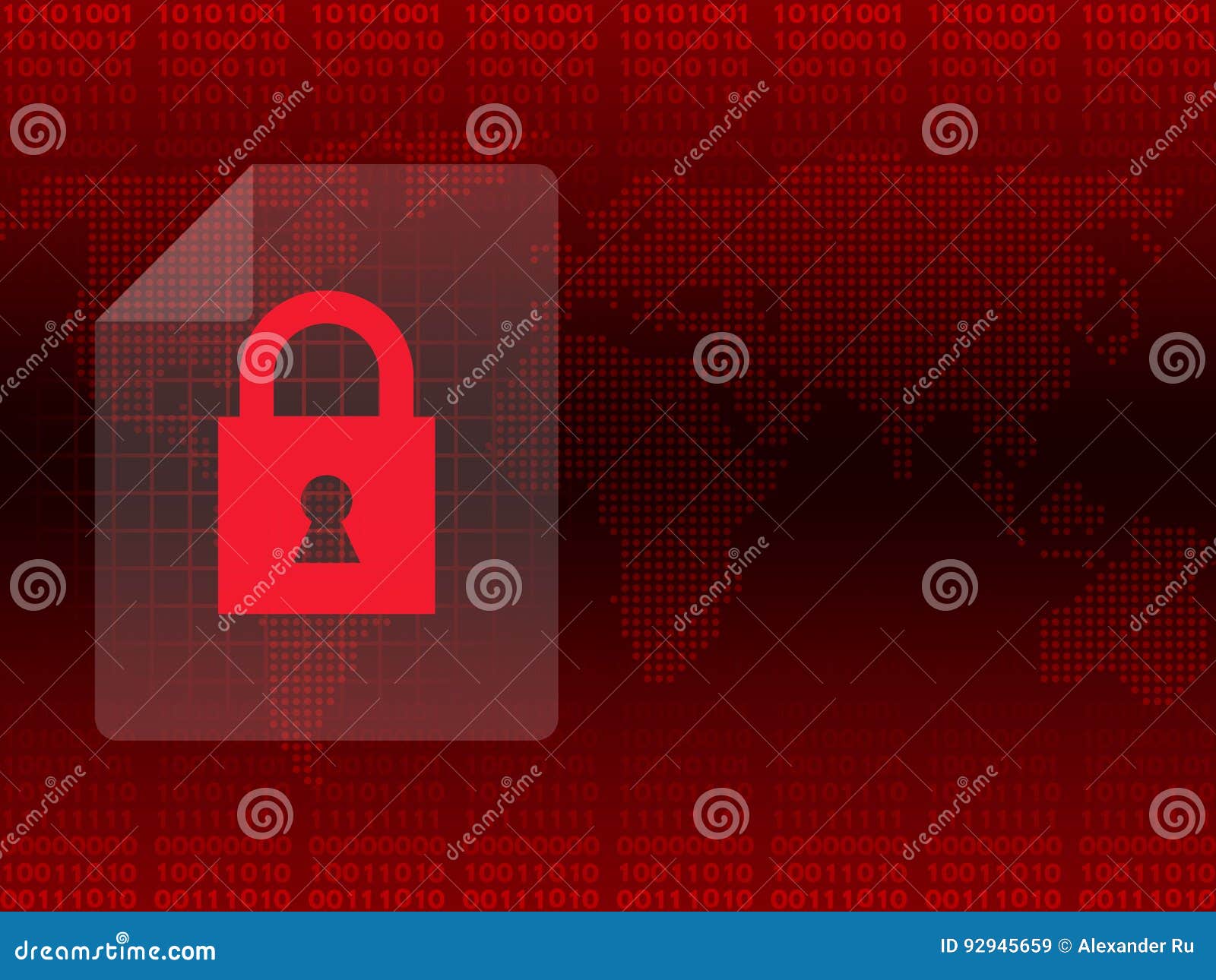 Malware Ransomware Wannacry Virus Encrypted Files Stock Illustration ...