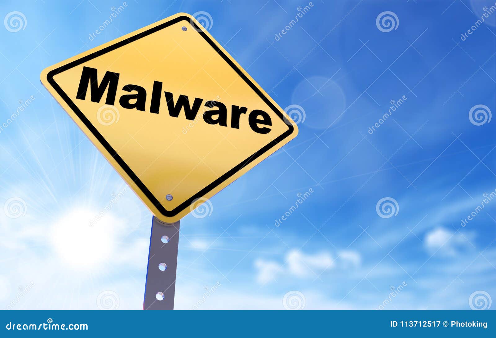 Malware sign stock illustration. Illustration of rendered - 113712517