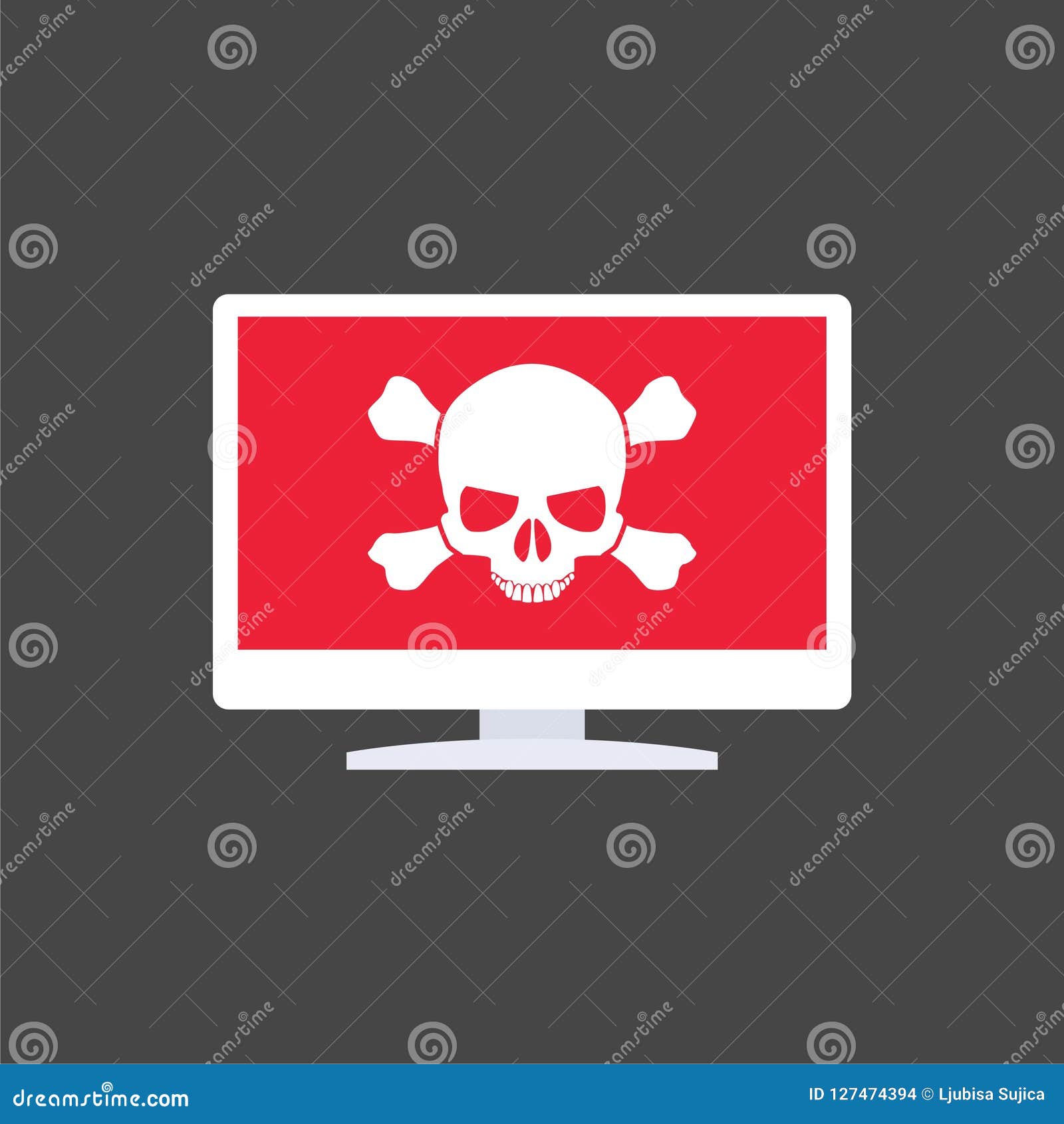 Malware, Spam, Online Scam, Computer Virus Stock Vector - Illustration ...