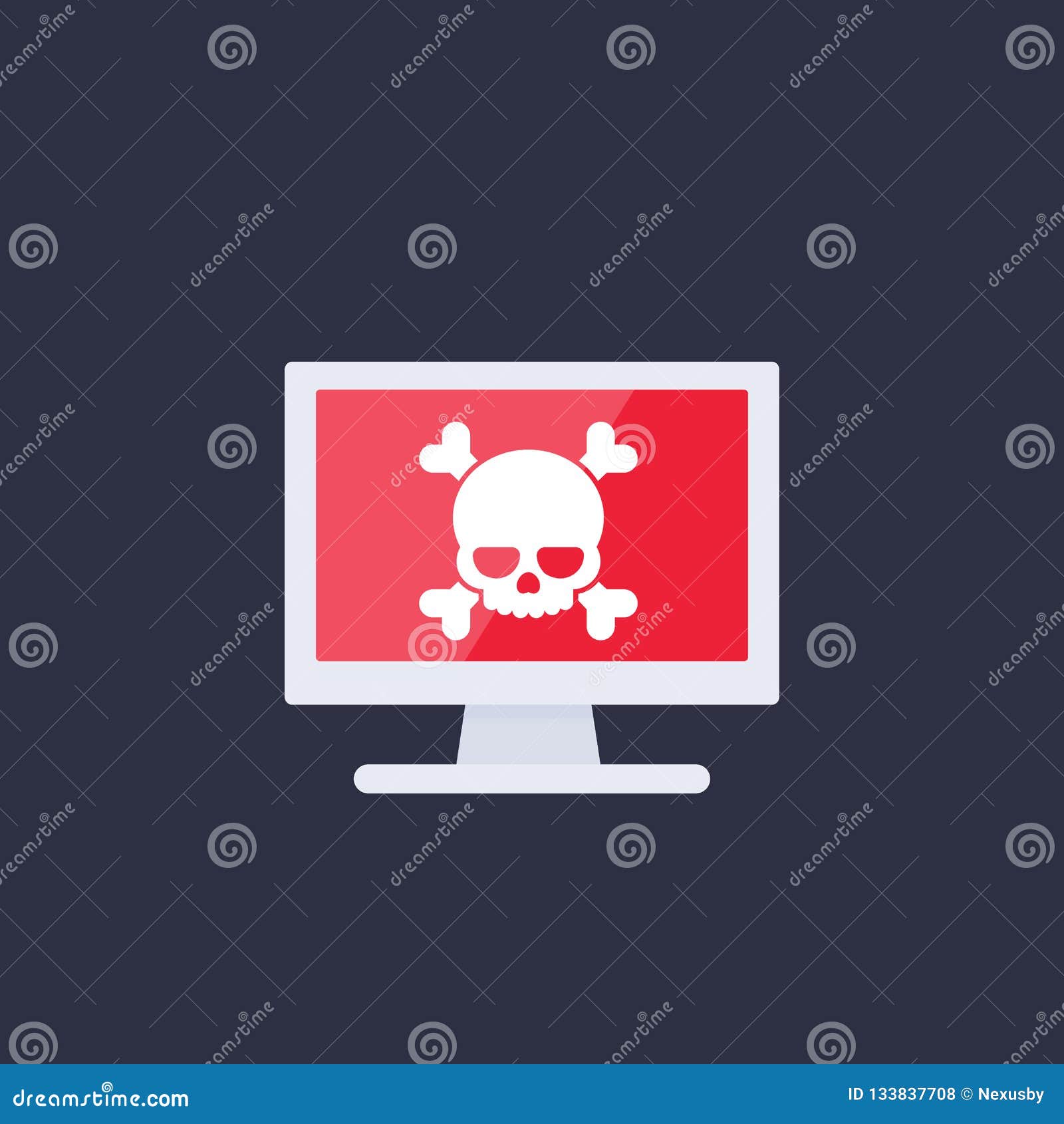 Malware, Spam, Online Scam, Computer Virus, Icon Stock Vector ...
