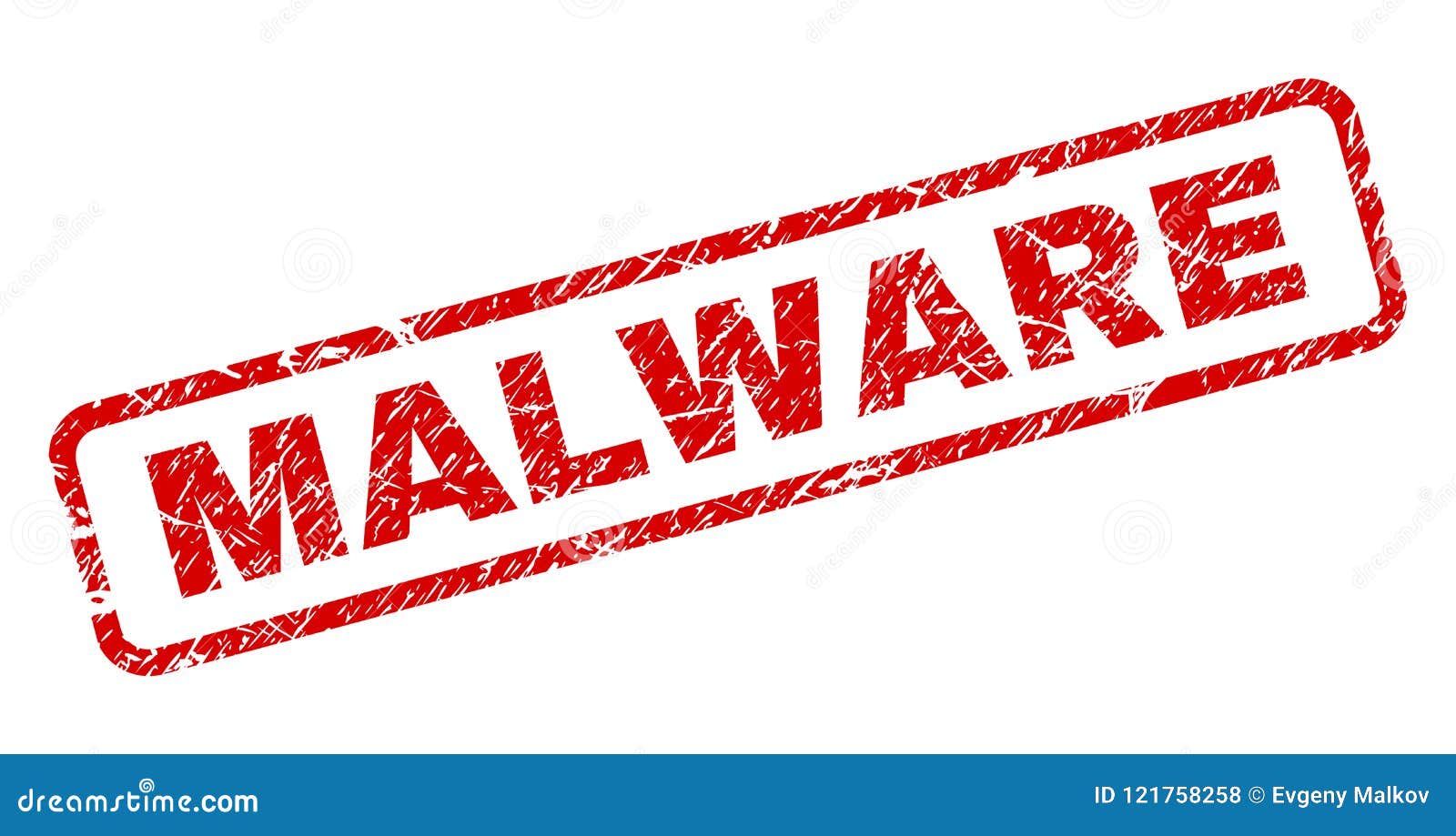 Scratched MALWARE Rounded Rectangle Stamp Stock Vector - Illustration ...