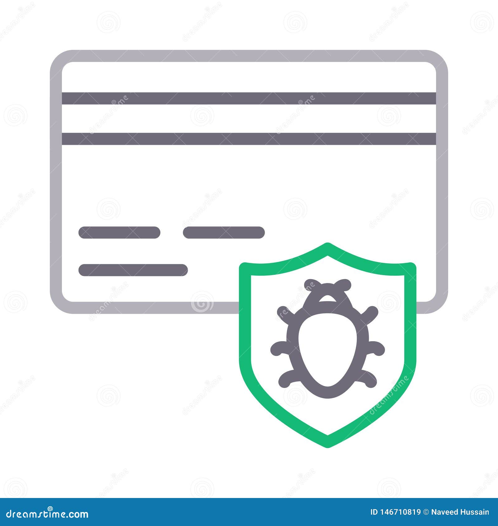 Malware Thin Line Color Vector Icon Stock Illustration - Illustration ...