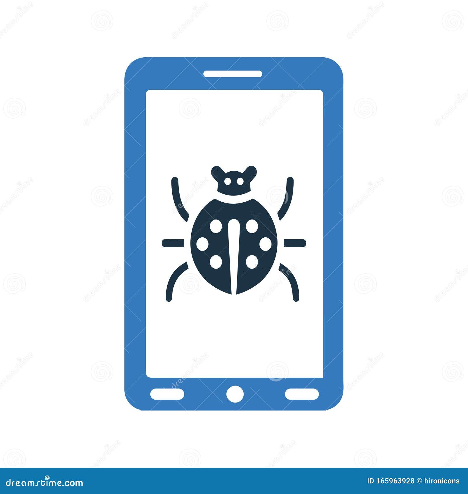 Malware, Threat, Mobile Virus Icon Stock Illustration - Illustration of ...