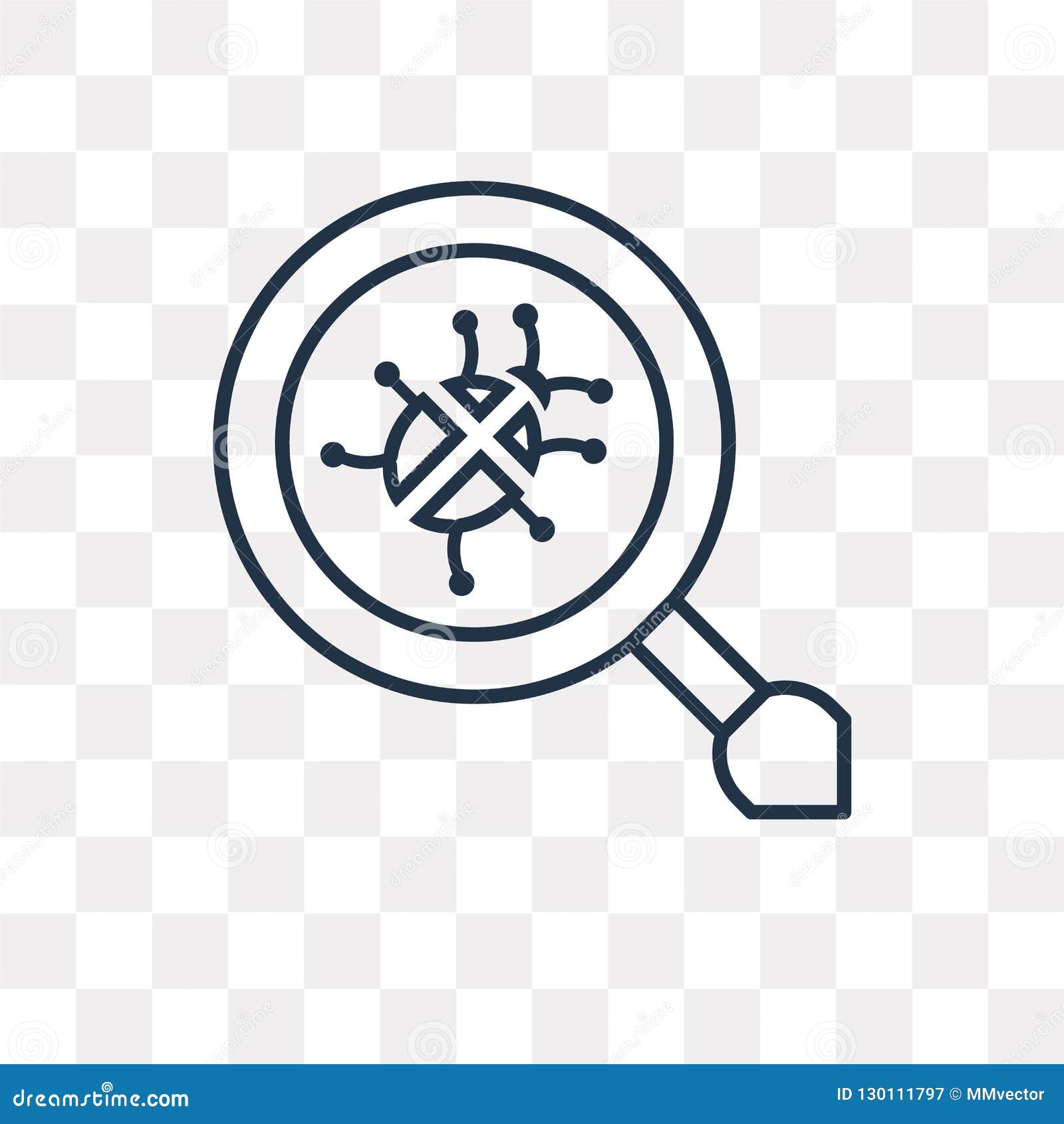 Malware Vector Icon Isolated on Transparent Background, Linear M Stock ...