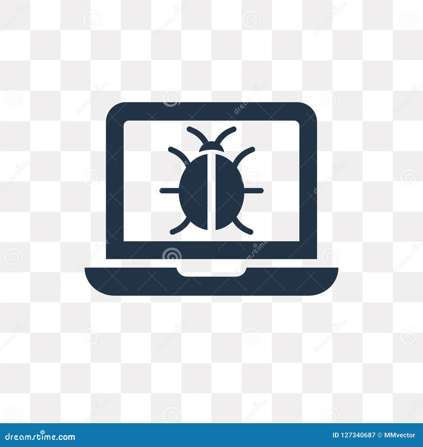 Malware Vector Icon Isolated on Transparent Background, Malware Stock ...